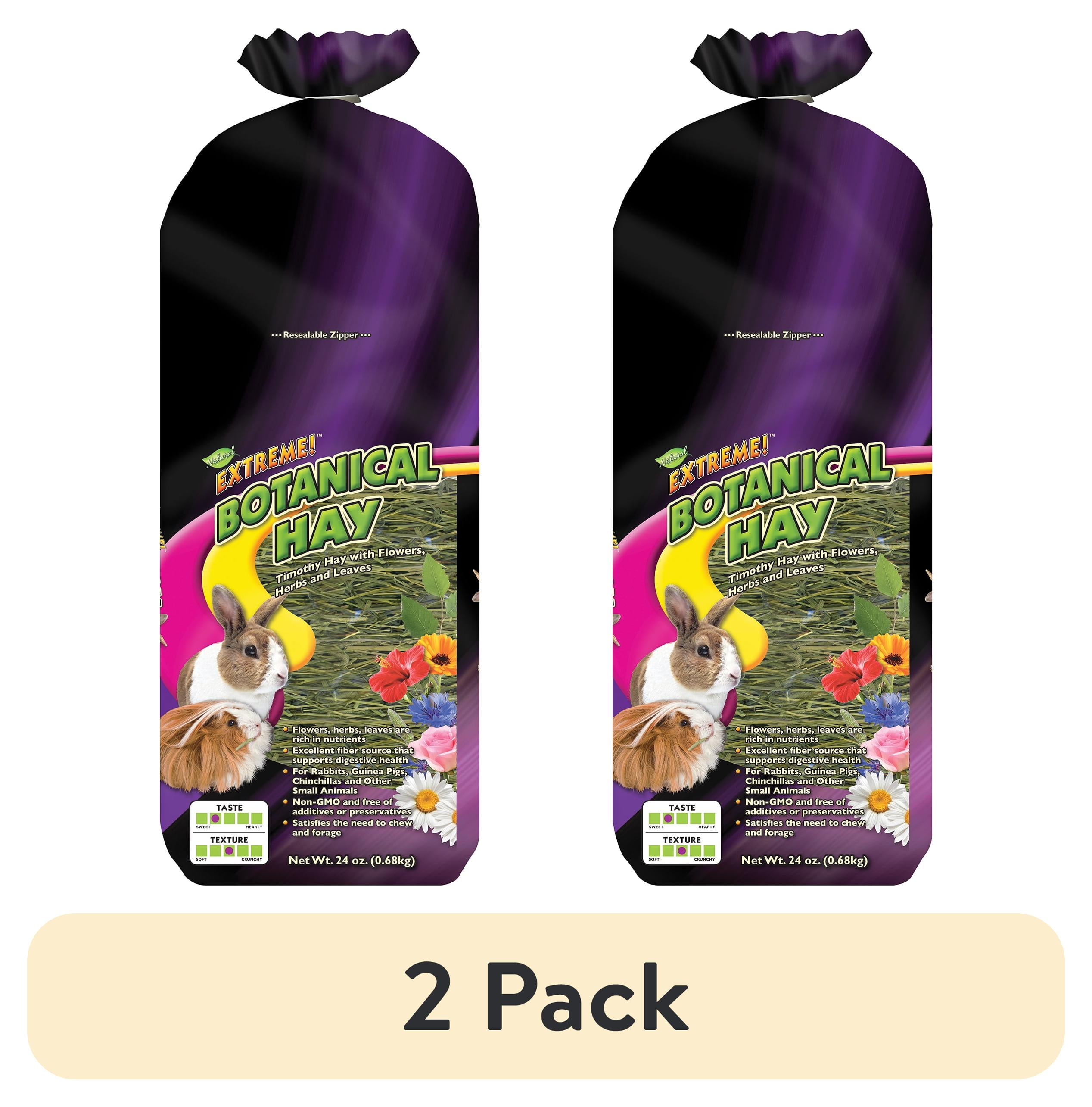 (2 pack) Extreme! Botanical Hay, Small Animal Food, 24 oz - Walmart.com