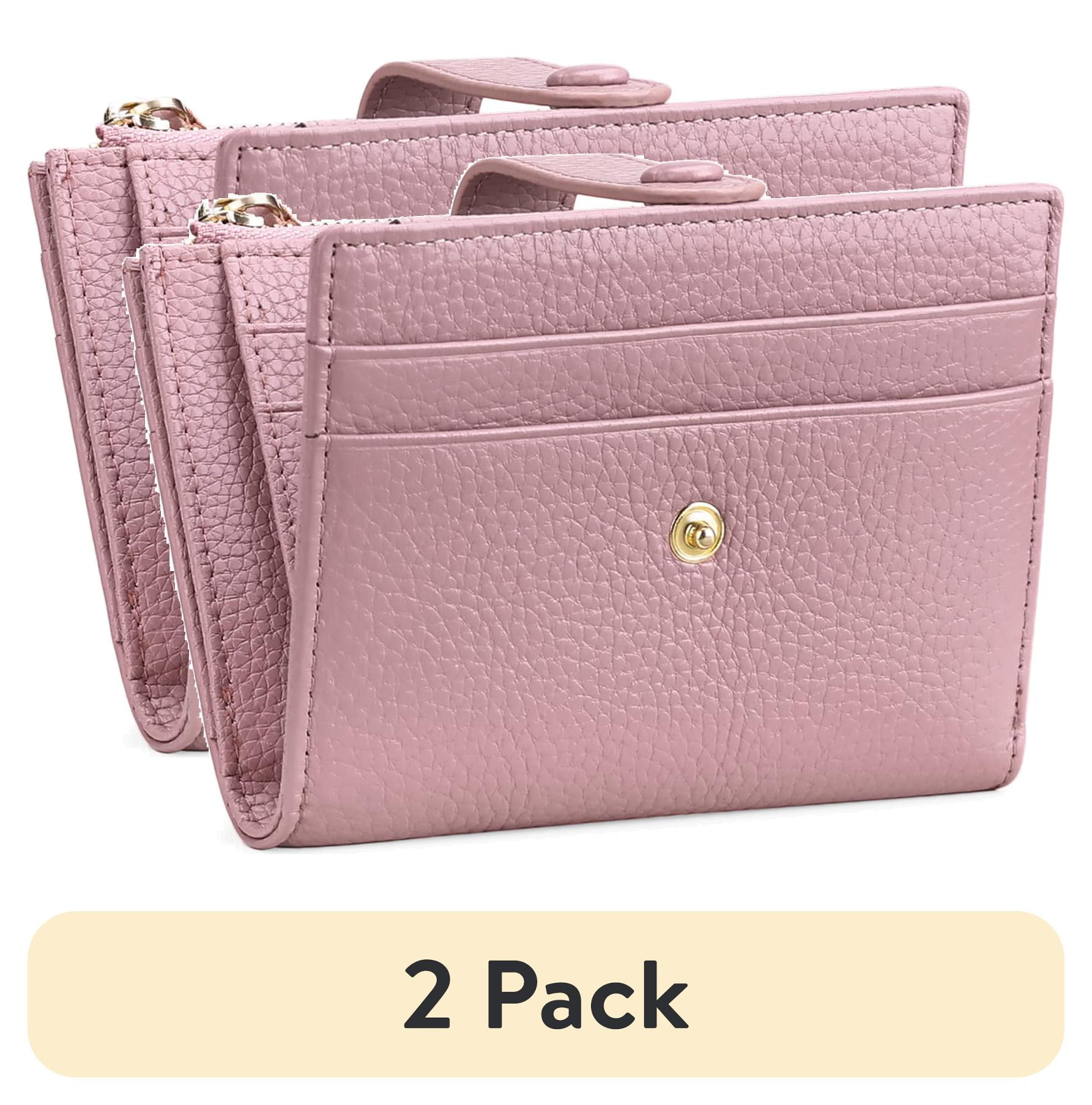 (2 pack) FALAN MULE RFID Blocking Women's Casual Bifold Wallet, Pink ...