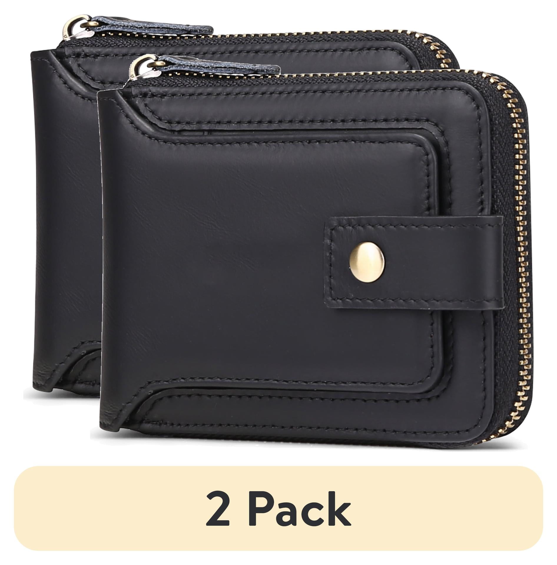 (2 pack) FALAN MULE Rfid Wallet for Men Genuine Leather Minimalist ...