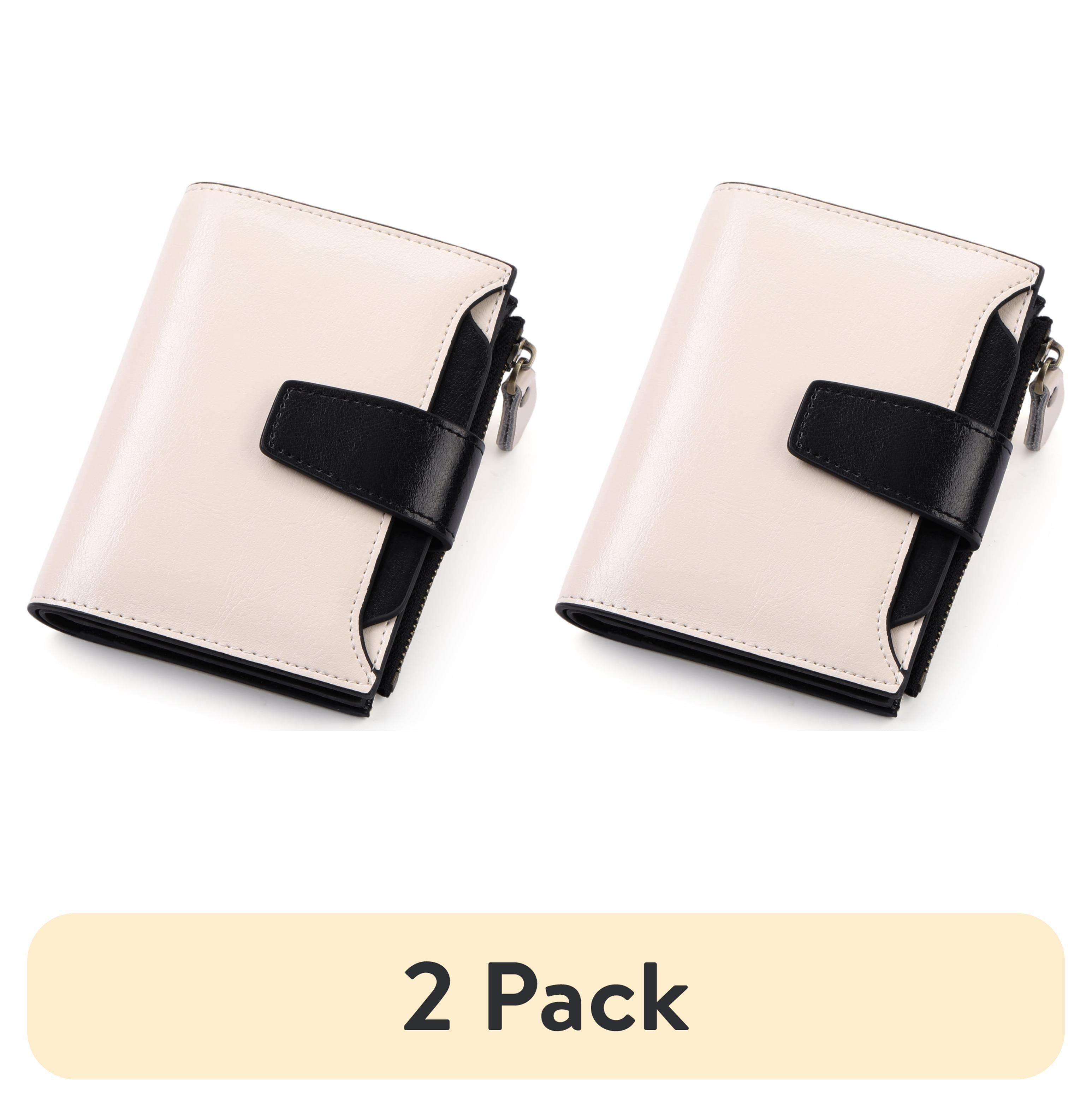 (2 pack) FALAN MULE Small Wallet for Women Genuine Leather Bifold Purse ...