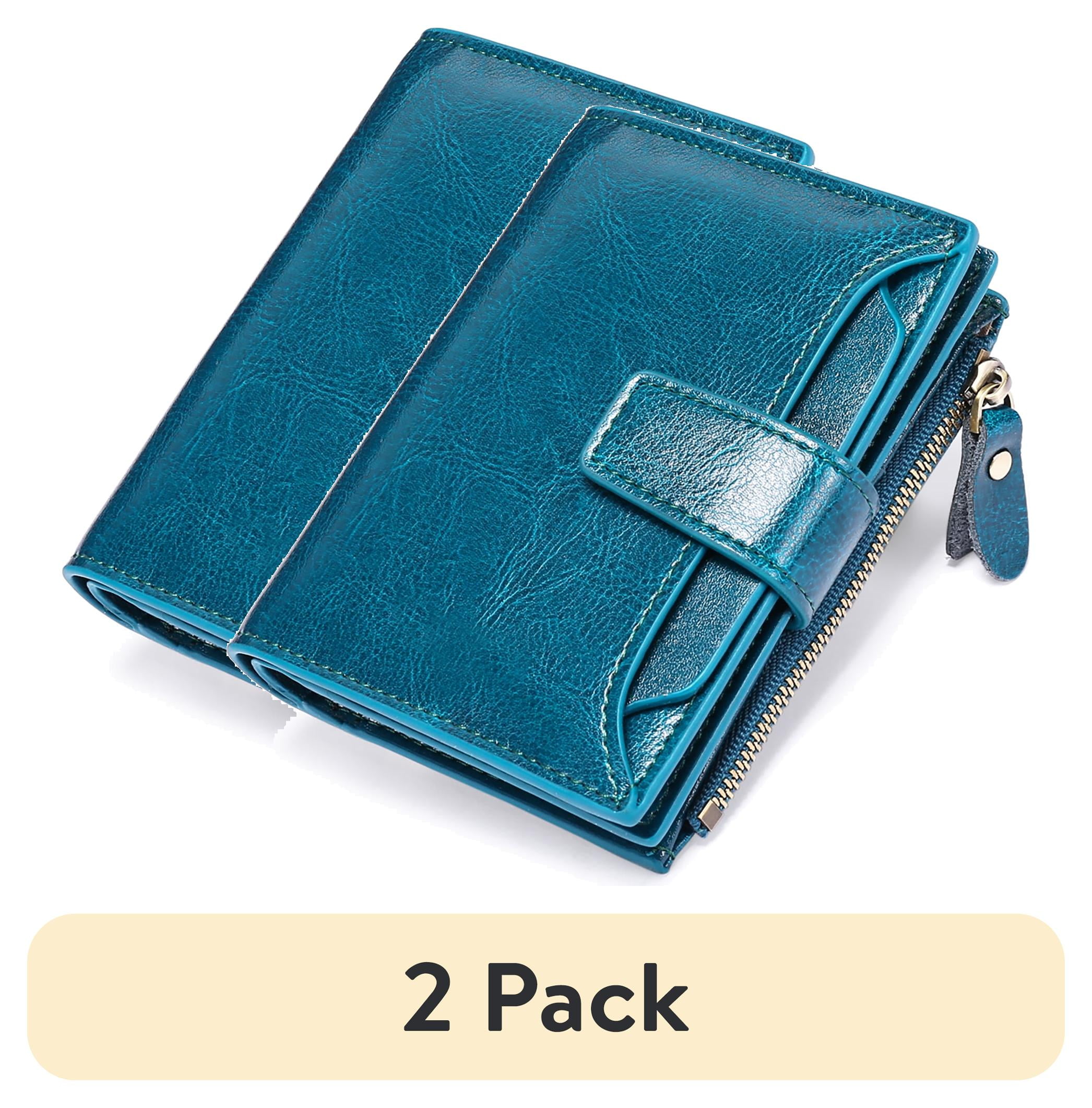 (2 pack) FALAN MULE Small Wallet for Women Genuine Leather Bifold Purse ...