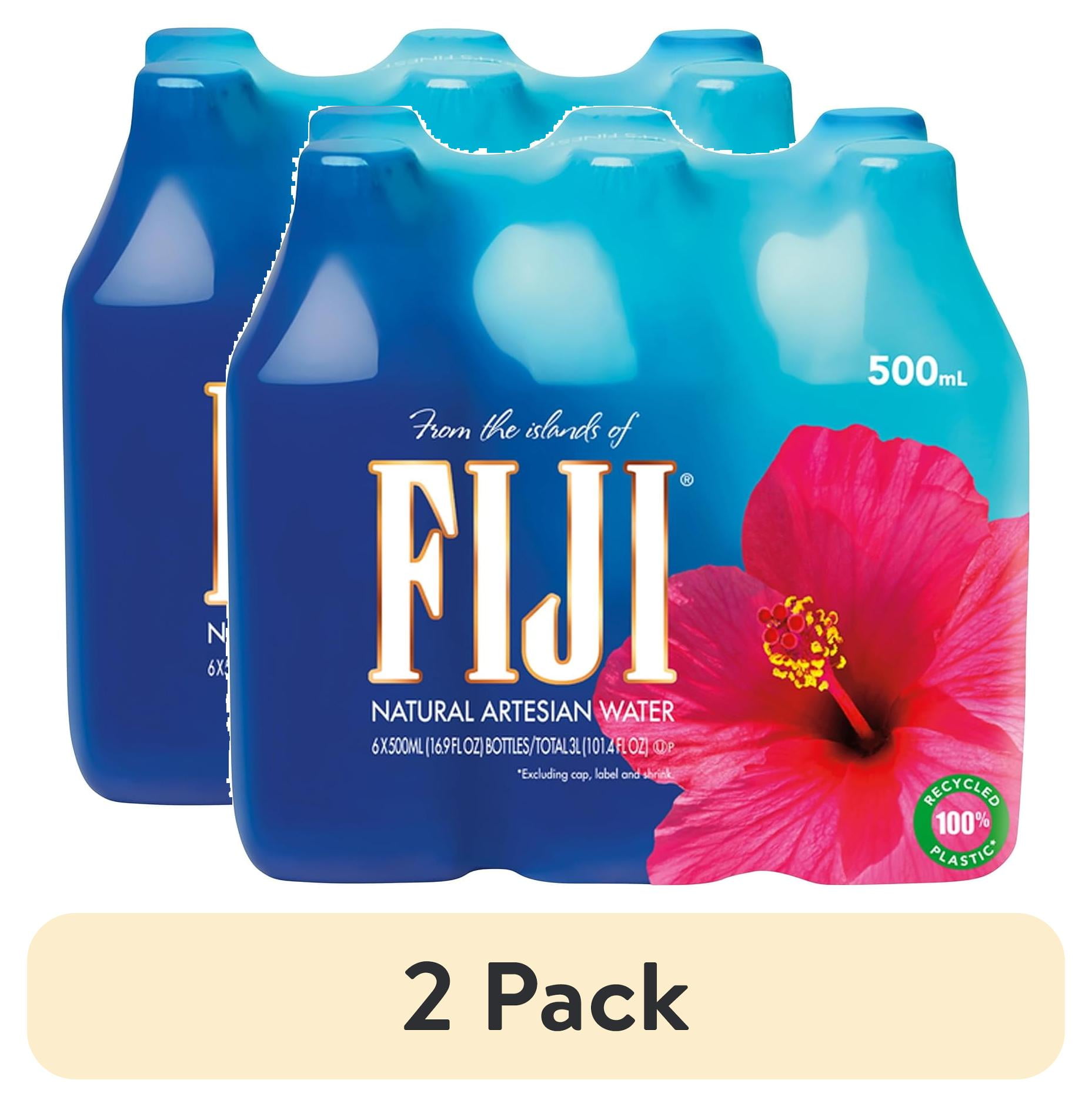 (2 pack) FIJI Natural Artesian Water, 16.9 fl. oz. (Pack of 6 Bottles ...