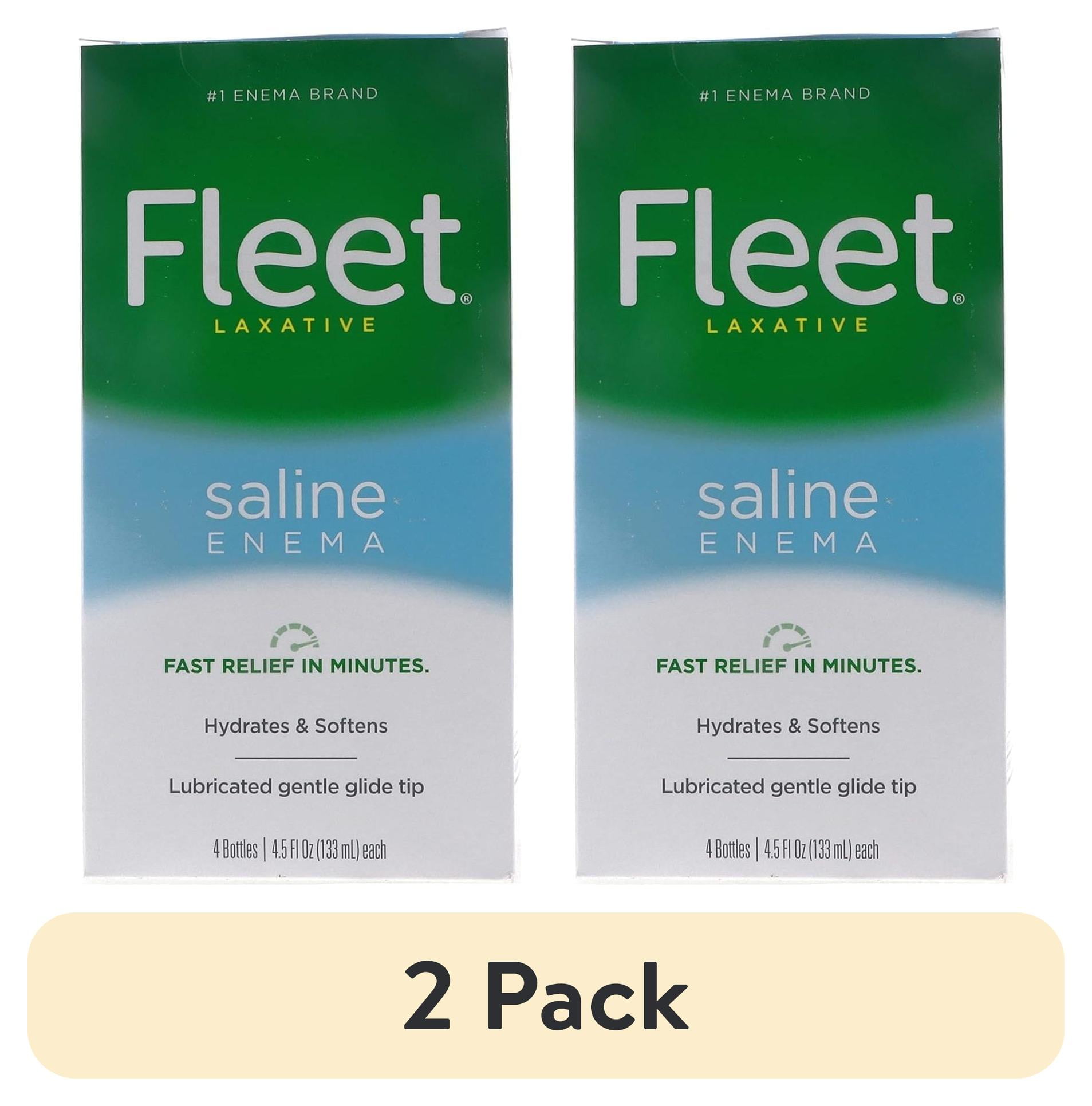 (2 pack) Fleet Laxatives, Saline Enema for Adult Constipation Relief ...
