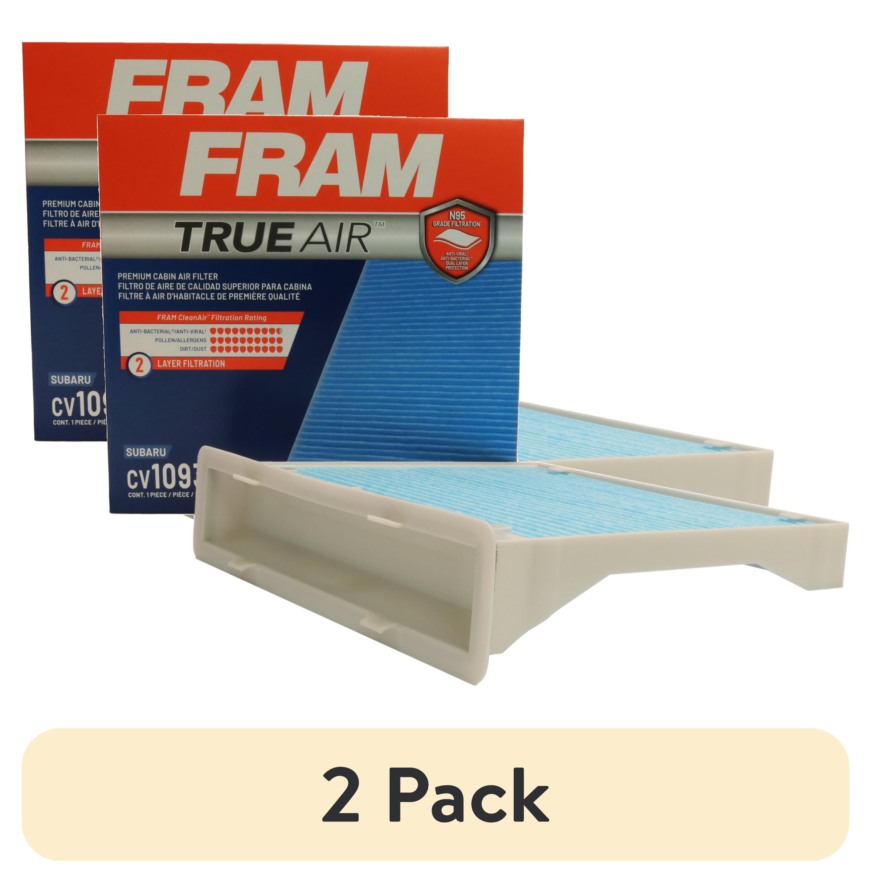 (2 pack) FRAM CV10930 TrueAir Premium Cabin Air Filter with N95 Grade ...