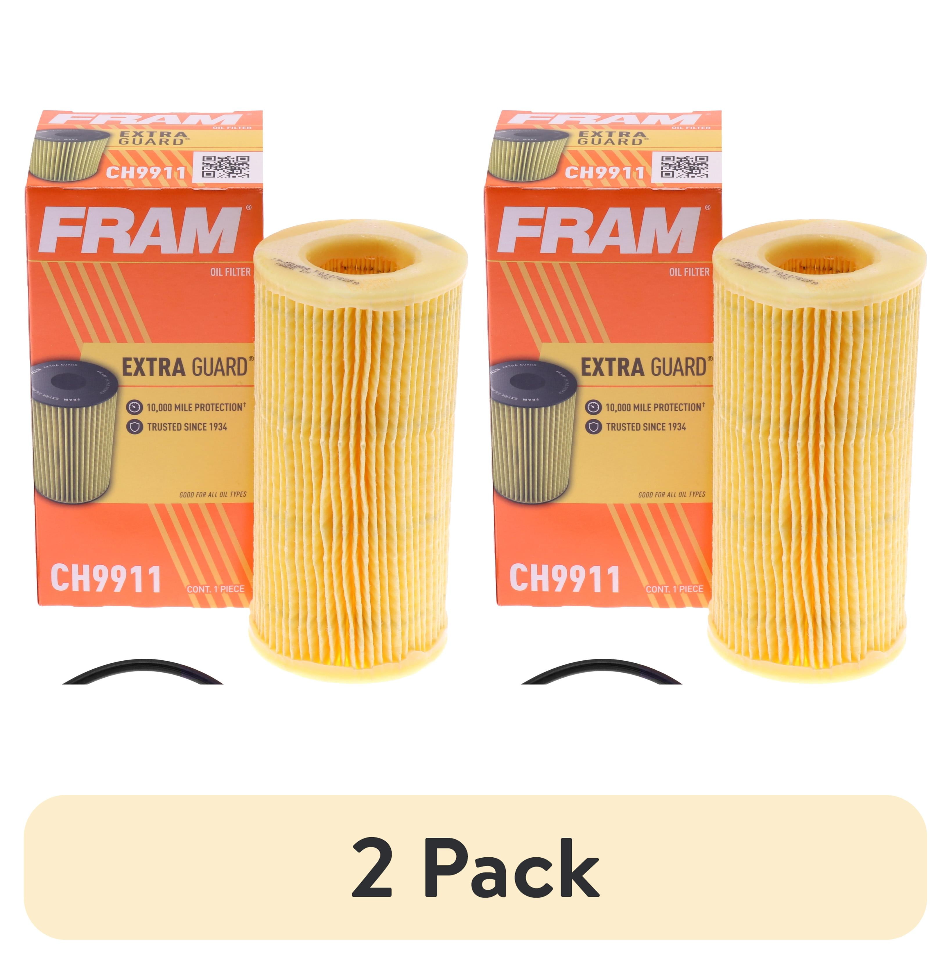 (2 pack) FRAM Extra Guard Filter, CH9911, 10K mile Filter for Select ...