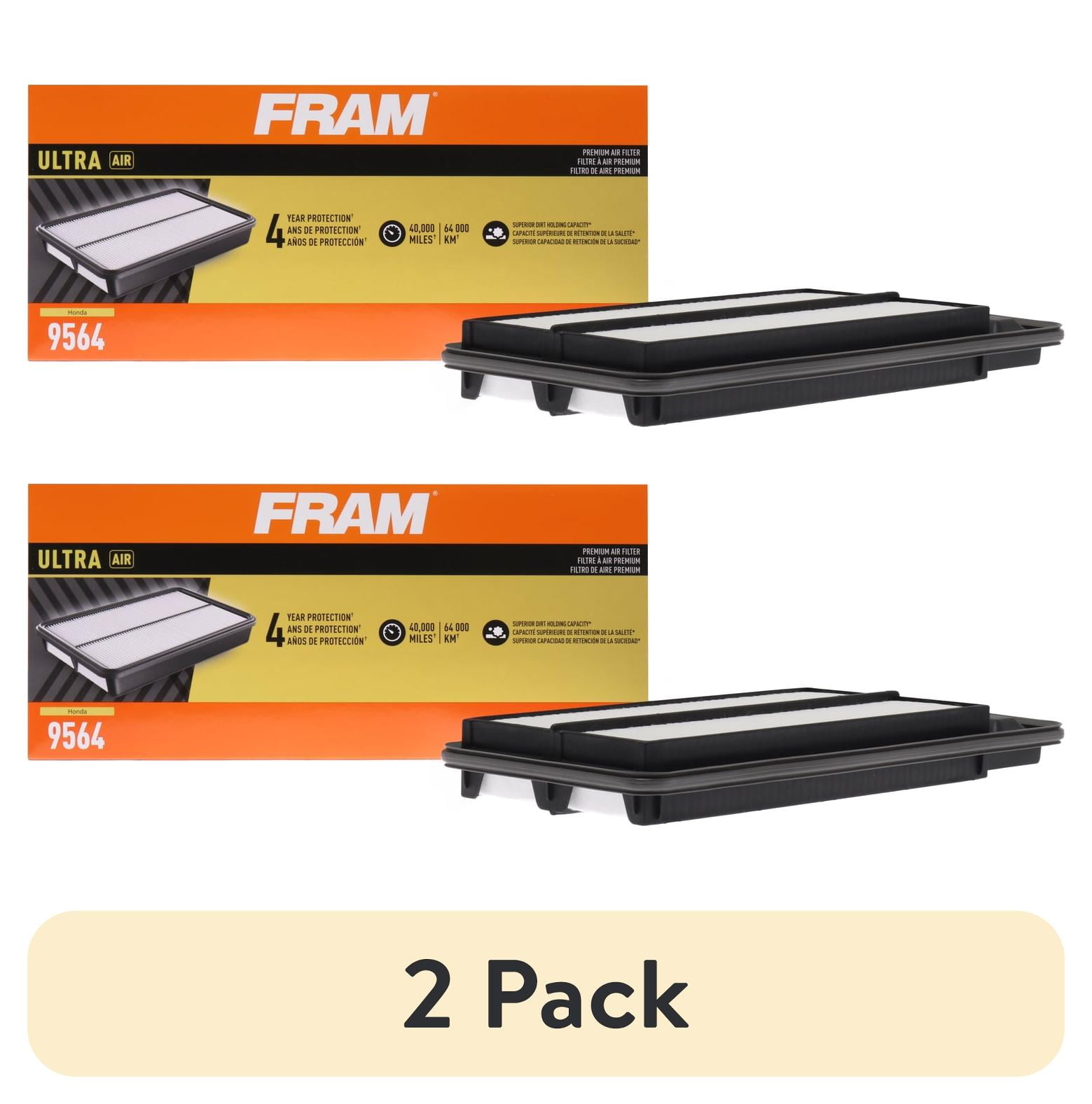(2 pack) FRAM Ultra Premium 40,000 Mile Air Filter, 9564 for Select ...