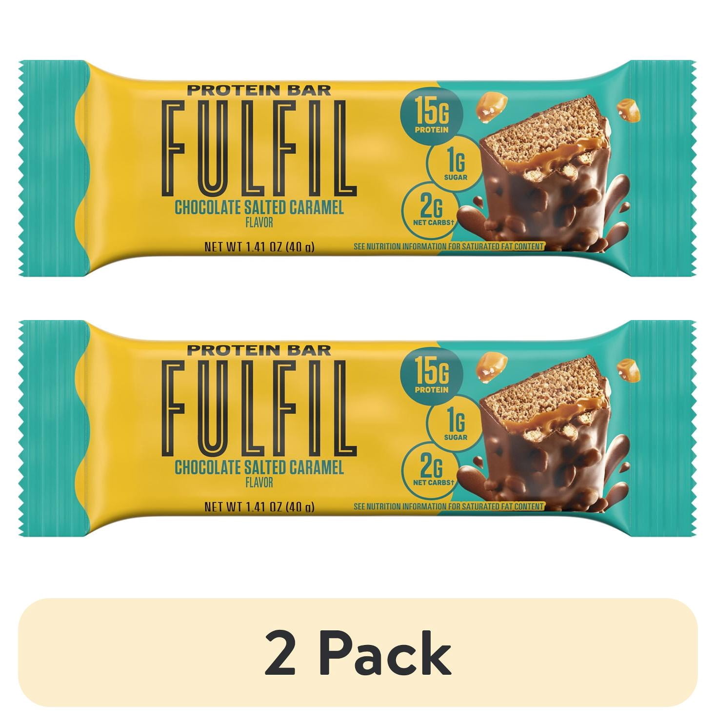 (2 pack) FULFIL Nutrition Vitamin & Protein Bar, Chocolate Salted ...