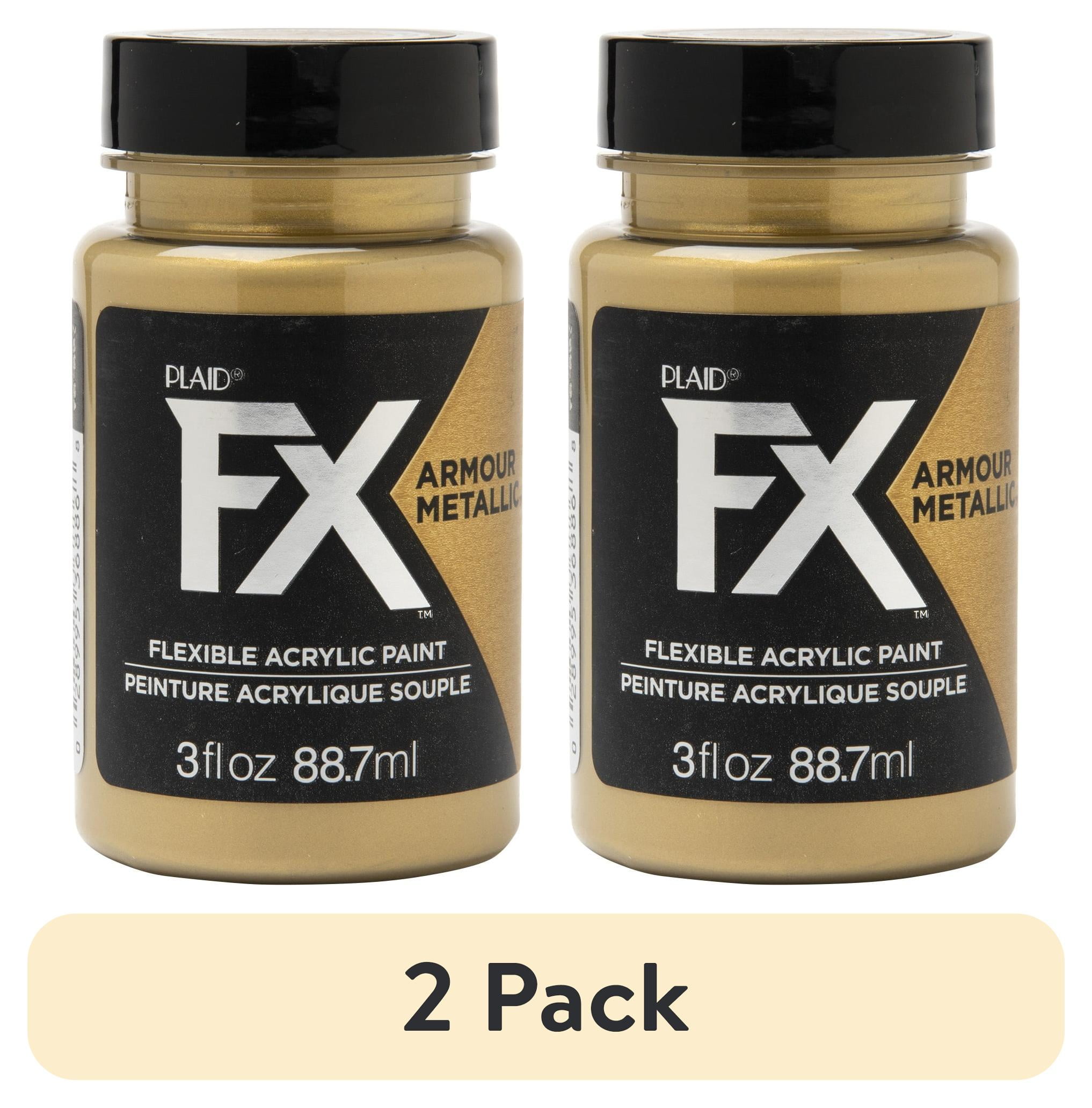 (2 pack) Plaid FX Armour Metallic Paint - Golden Hour, 3 oz - Walmart.com