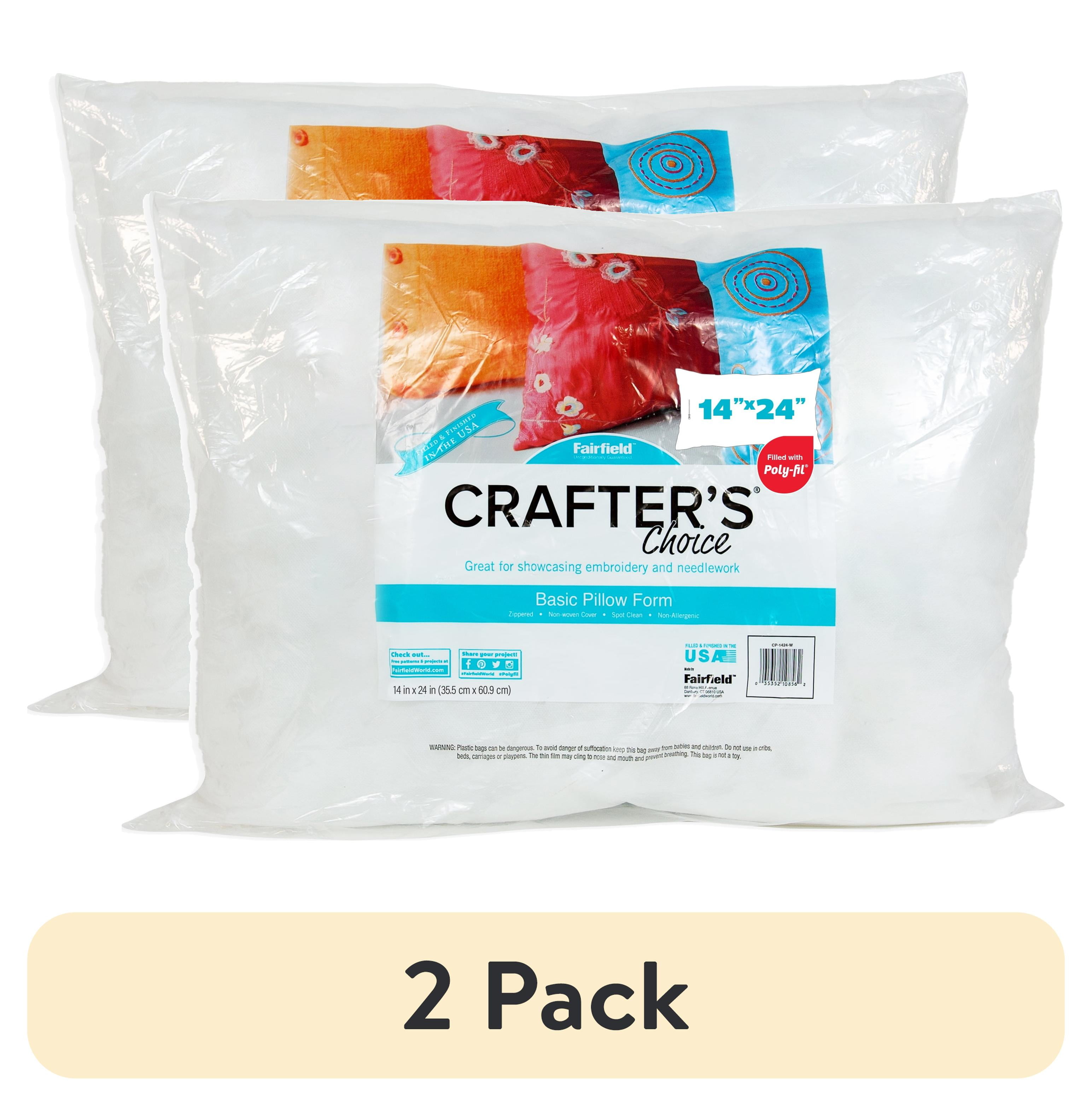 (2 pack) Fairfield Crafter’s Choice, Basic Pillow Form, Personalizable Pillow Forms, Pillow ...