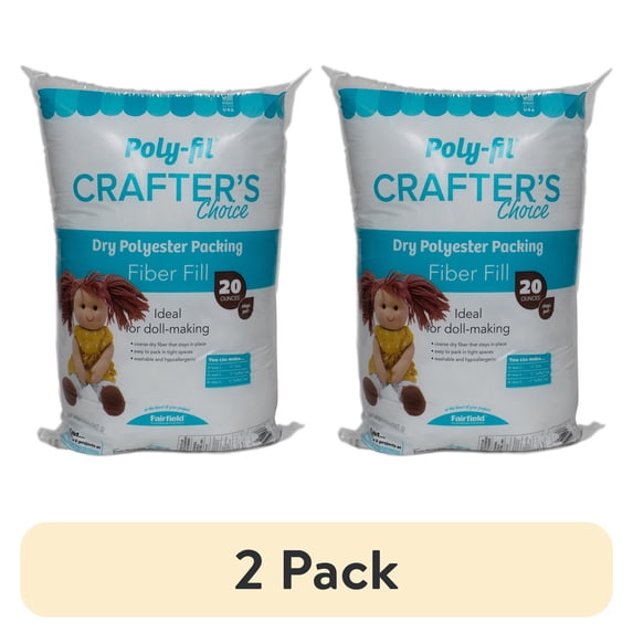 (2 pack) Poly-Fil Crafter's Choice Dry Polyester Fiberfill Stuffing ...