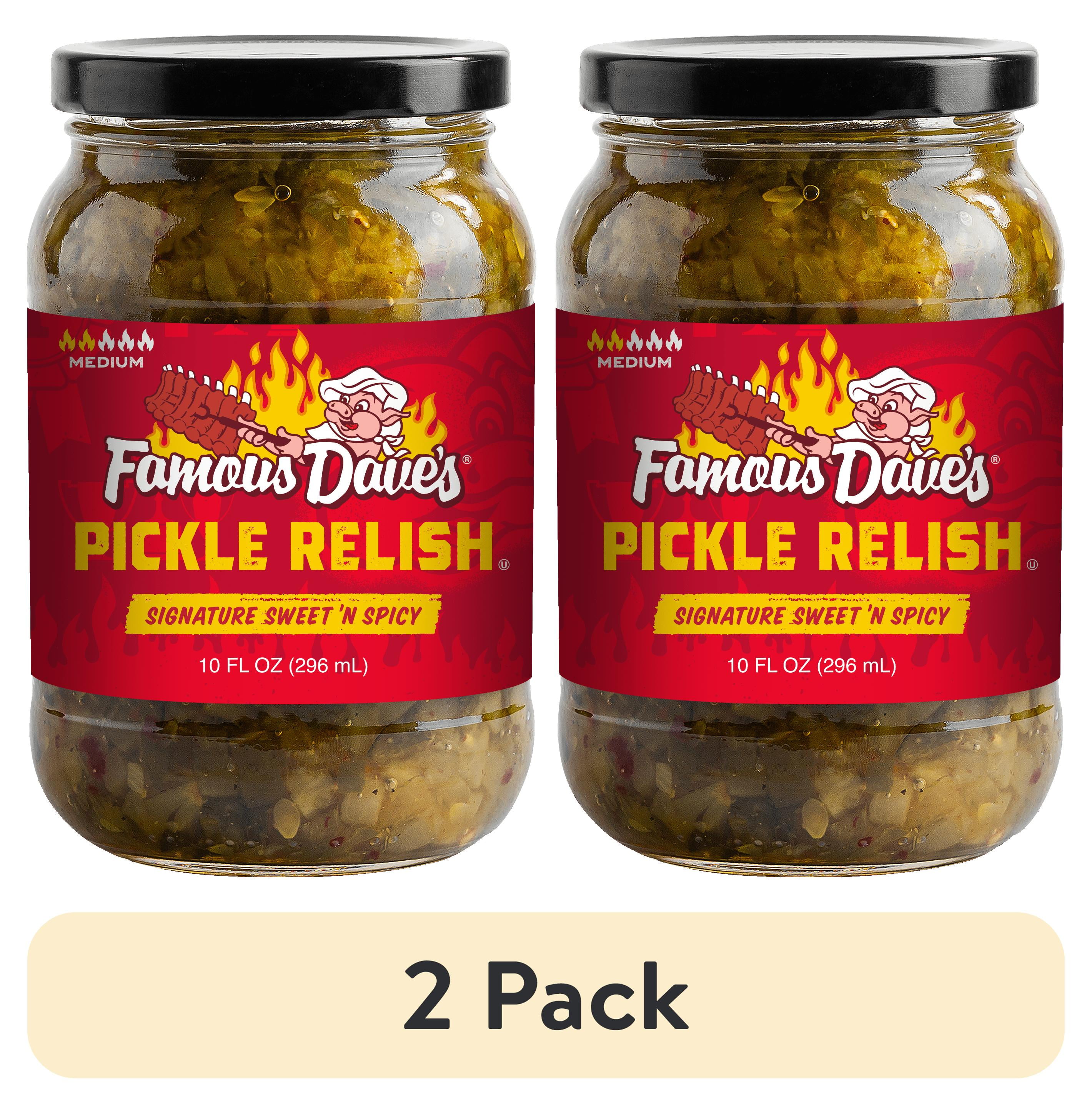 (2 pack) Famous Dave's Signature Sweet 'N Spicy Pickle Relish, 10 fl oz ...