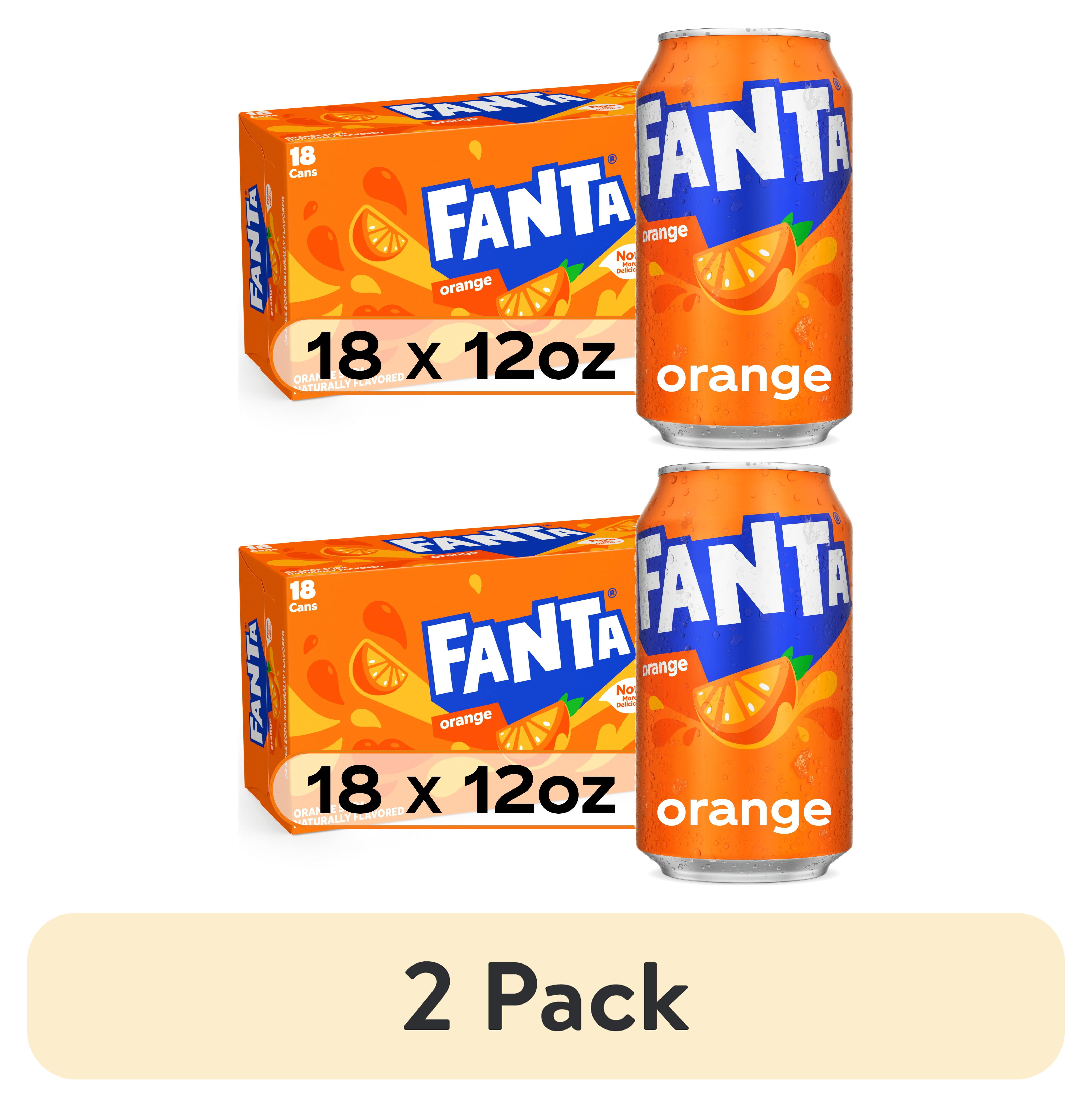(2 pack) Fanta Orange Soda Pop, 12 fl oz, 18 Pack Cans - Walmart.com