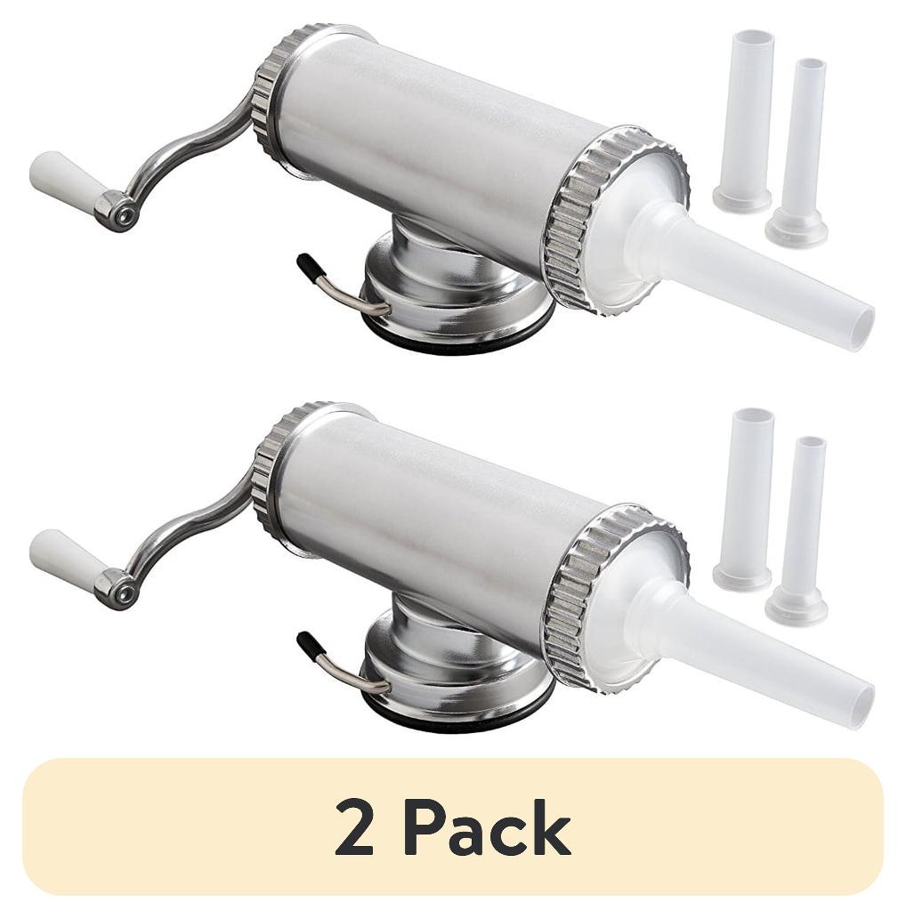 (2 pack) Fantes Sausage Maker with Suction Base and 3 Nozzles, 2.2 ...