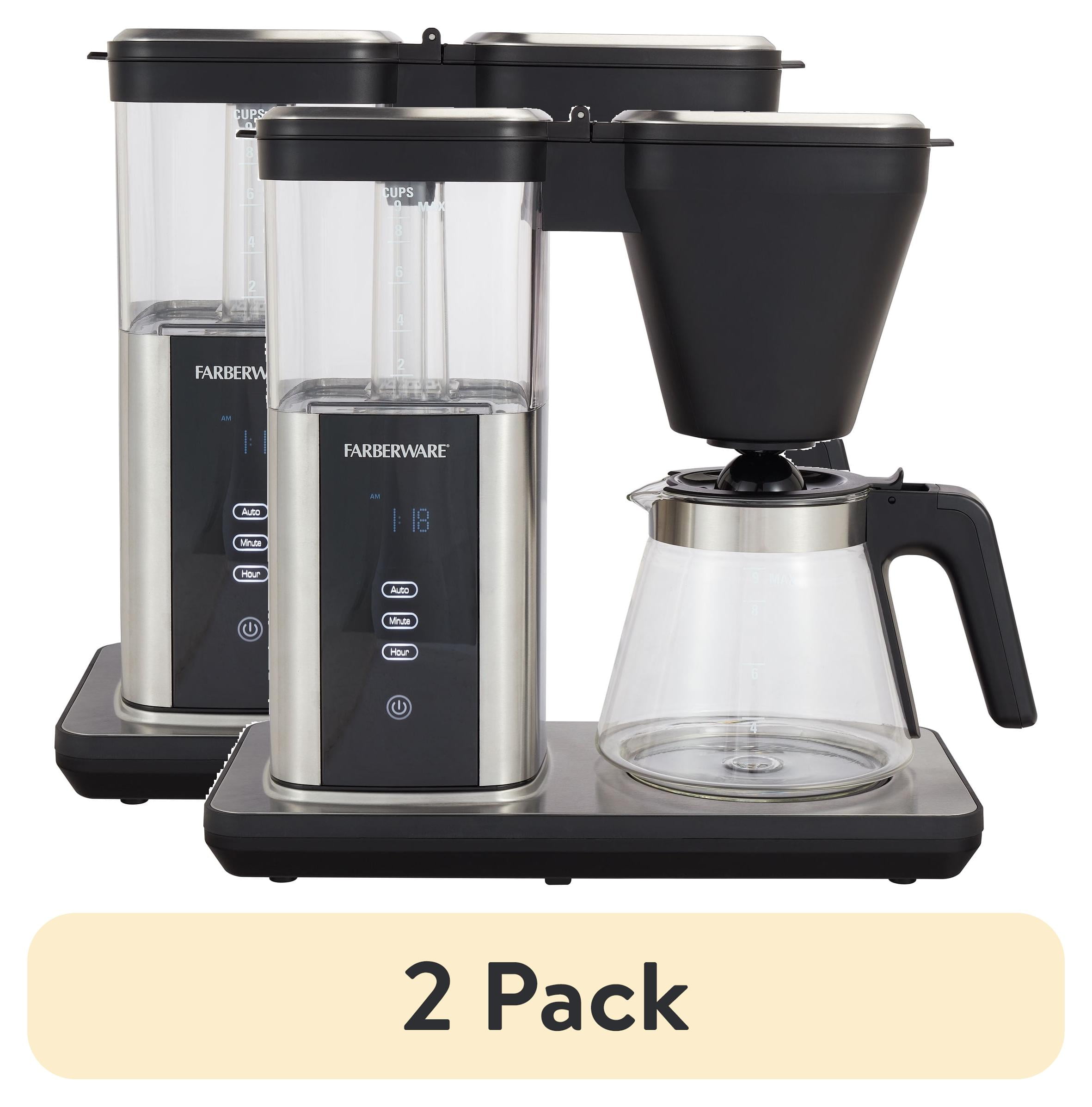 (2 pack) Farberware 9 Cup High Temperature Drip Coffee Maker, 1.35 ...