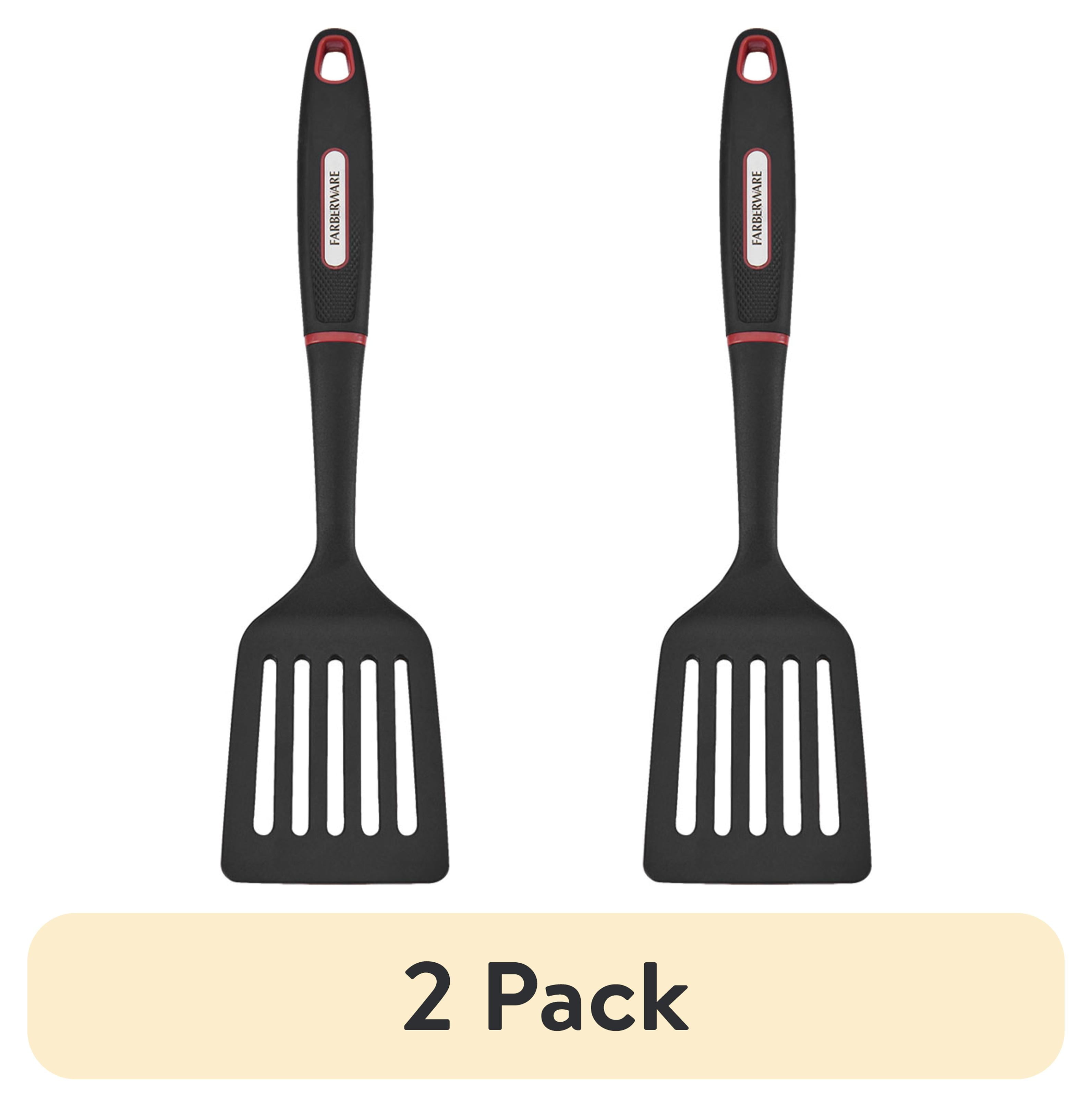 (2 pack) Farberware Soft Grips Plastic Slotted Turner - Walmart.com