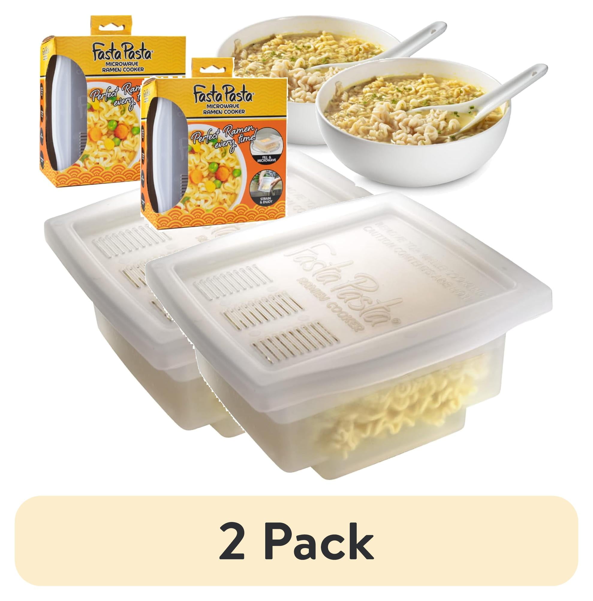 (2 pack) The Original Fasta Pasta Microwave Ramen Cooker w Lid and ...