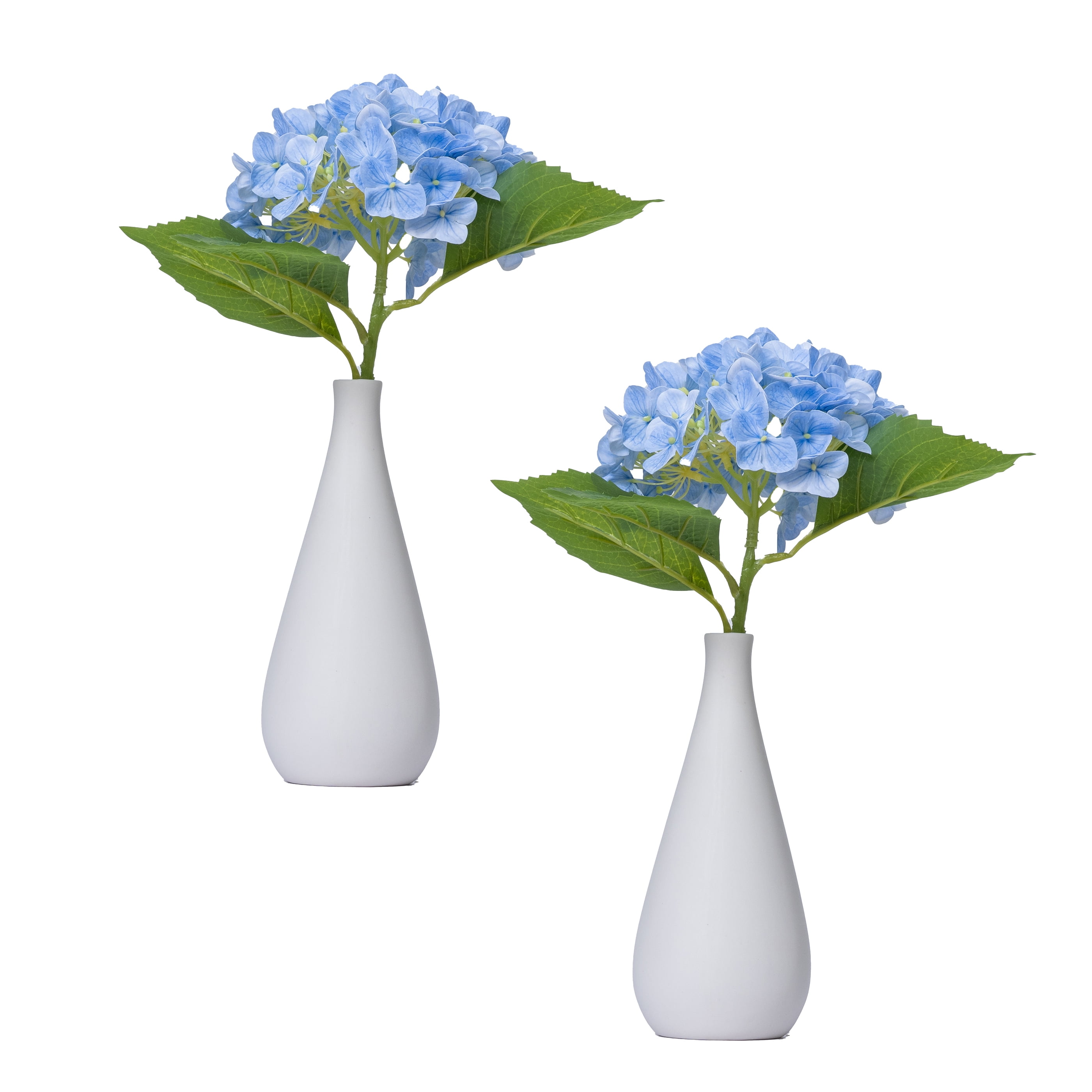 2-pack Faux Blue hydrangea in a ceramic vase | Real touch hydrangea in ...
