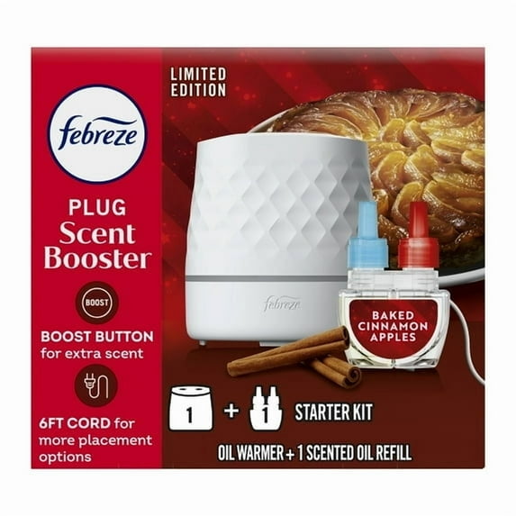 (2 pack) Febreze PLUG Scent Booster Starter Kit, Oil Diffuser, Air Freshener Plug In, Continuous ...