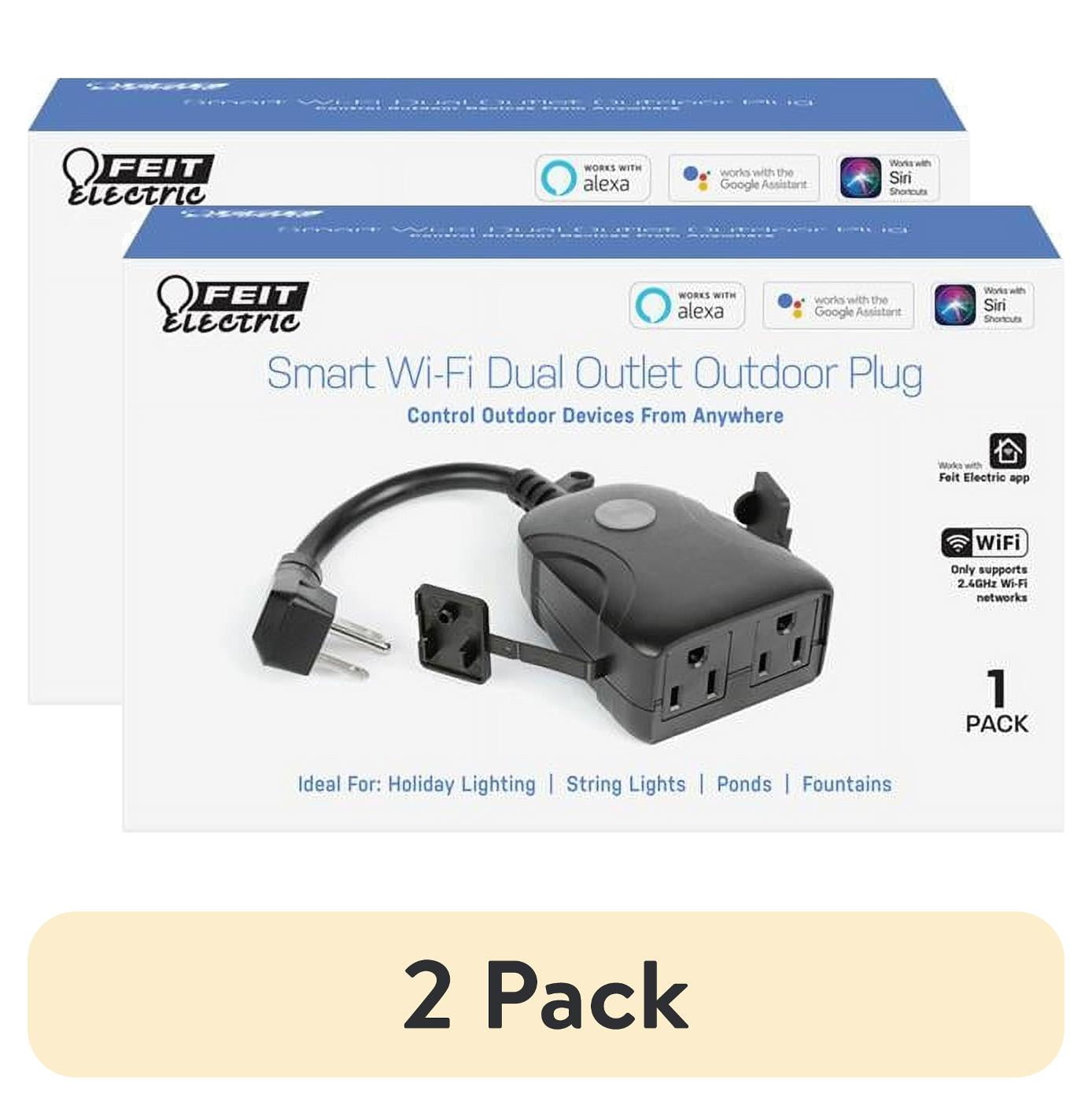 (2 pack) Feit Electric 3003930 Commercial & Residential PVC Smart Plug ...