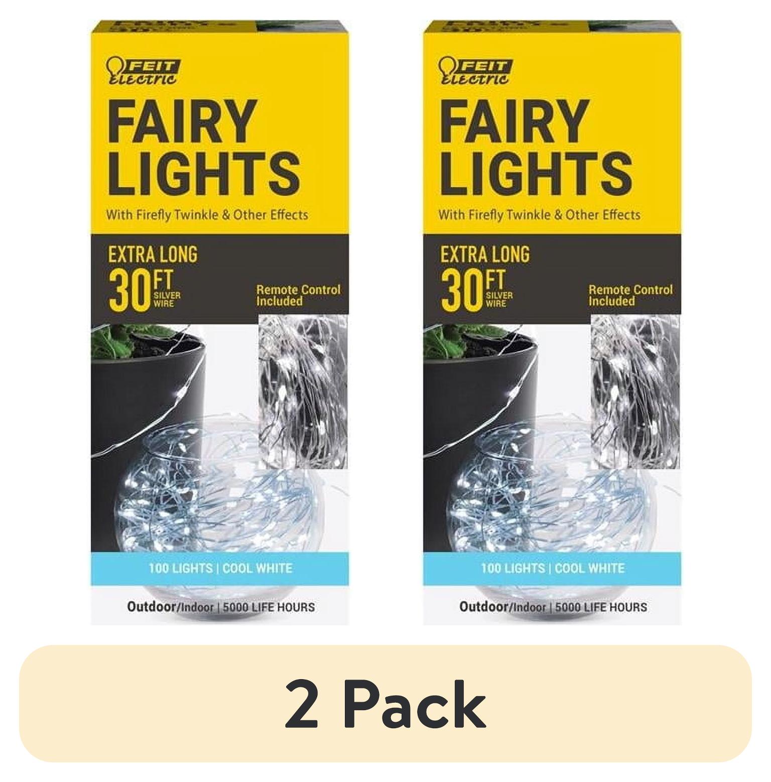 (2 pack) Feit Electric 3010231 30 ft. LED Fairy String Lights, Cool ...