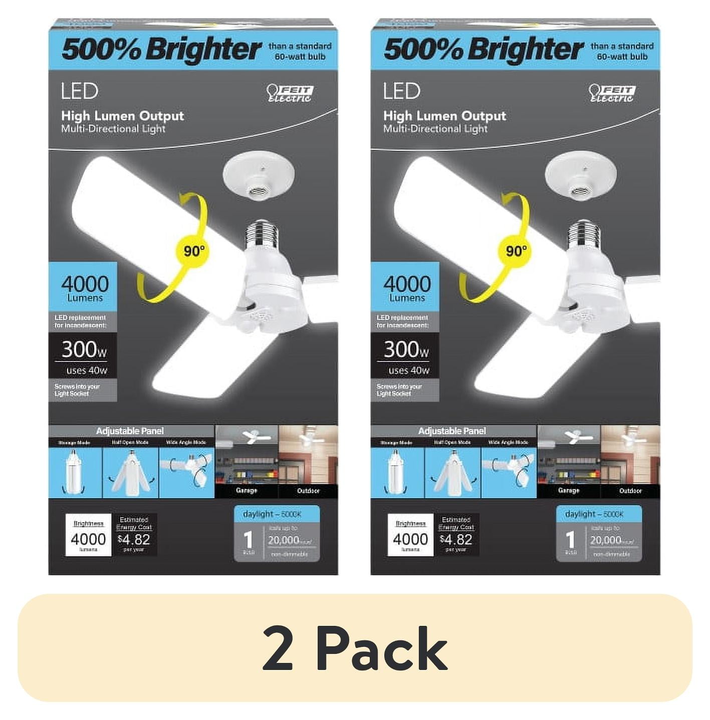 (2 pack) Feit Electric LED 40W (300W Equiv) Daylight White Multi ...