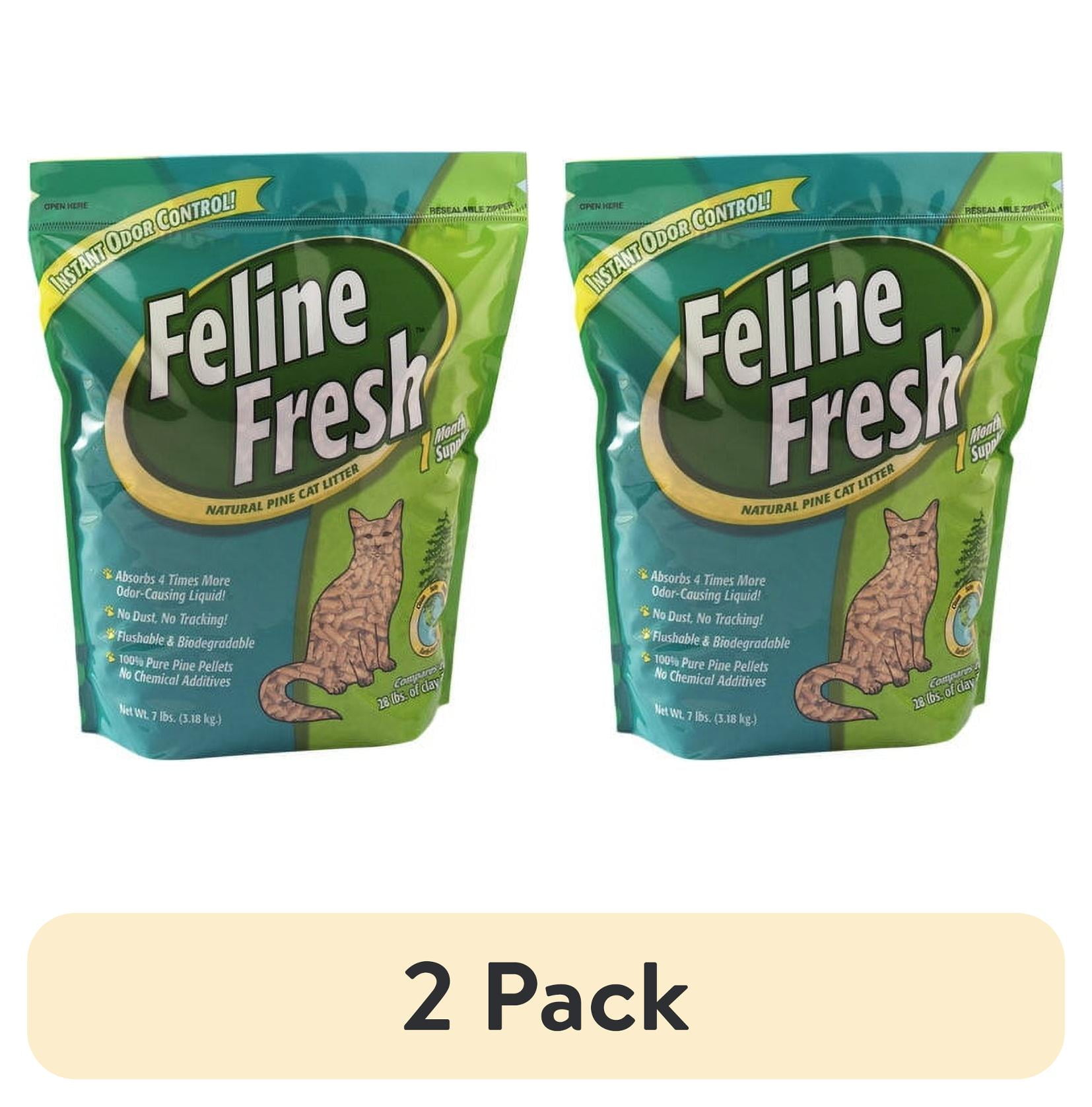(2 pack) Feline Fresh Natural Pine Cat Litter, 7-lb - Walmart.com