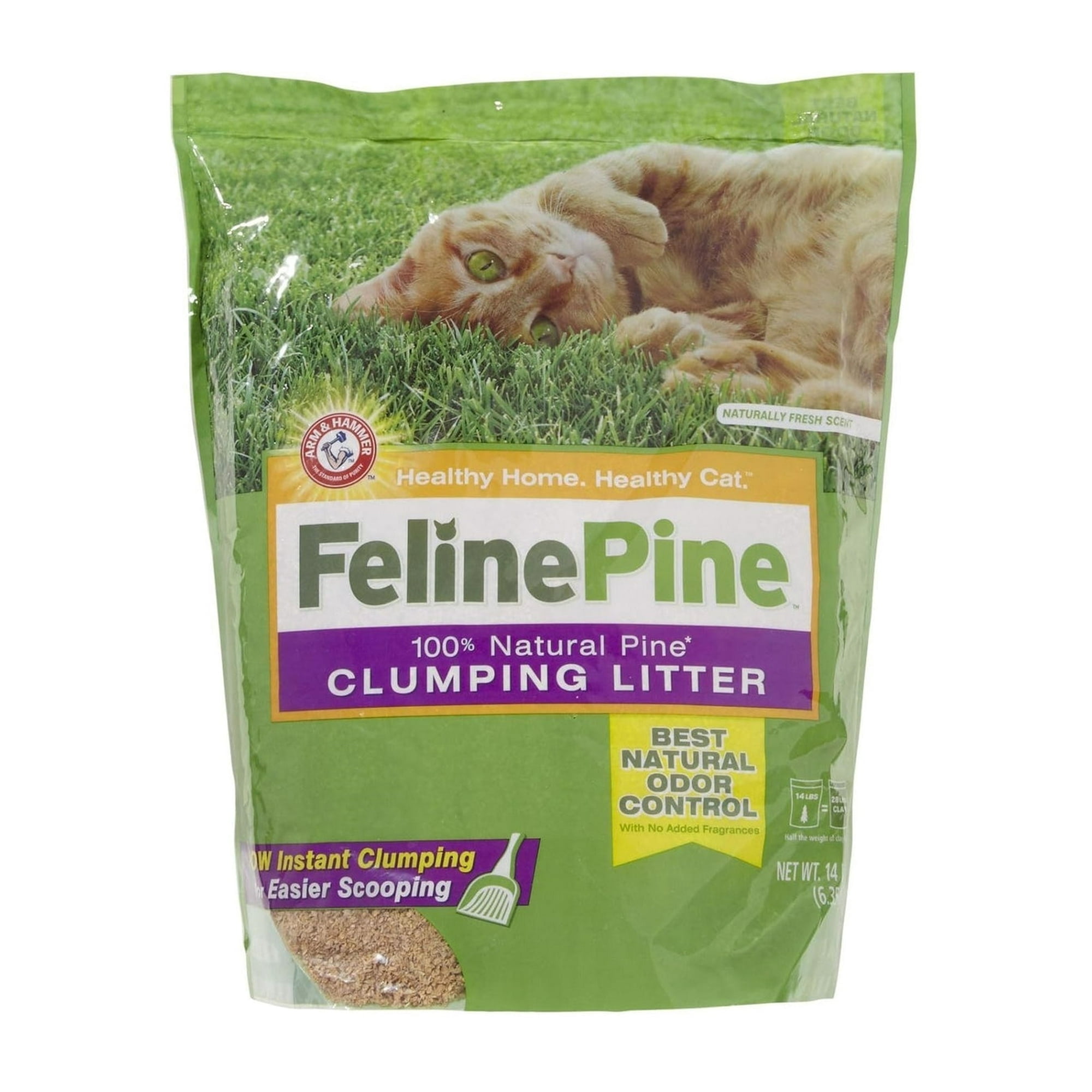 (2 pack) Feline Pine Original Cat Litter, 14-Pound Bag - Walmart.com
