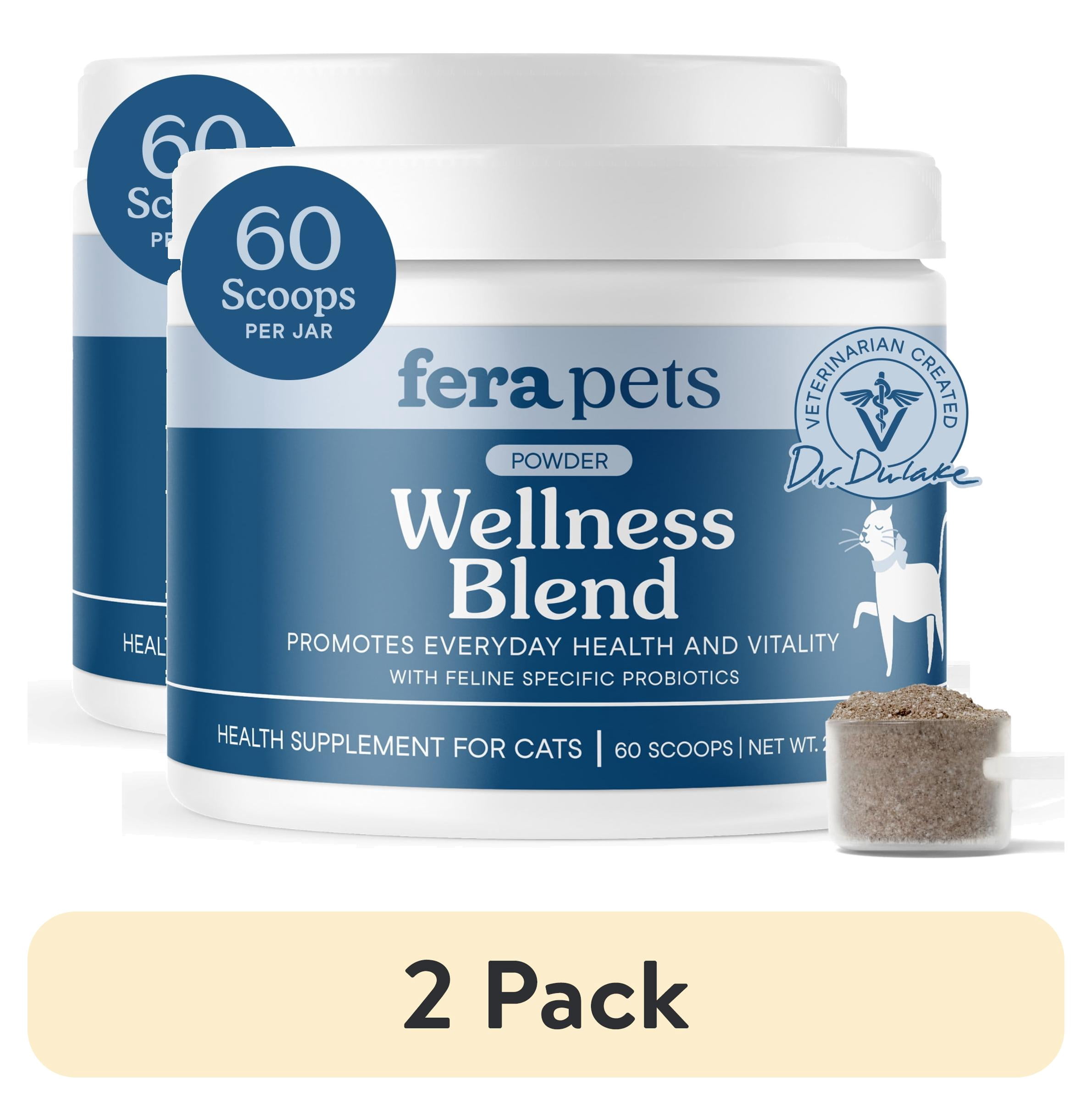 (2 pack) Fera Pets Feline Wellness Blend Powder - Cat Supplement - With ...