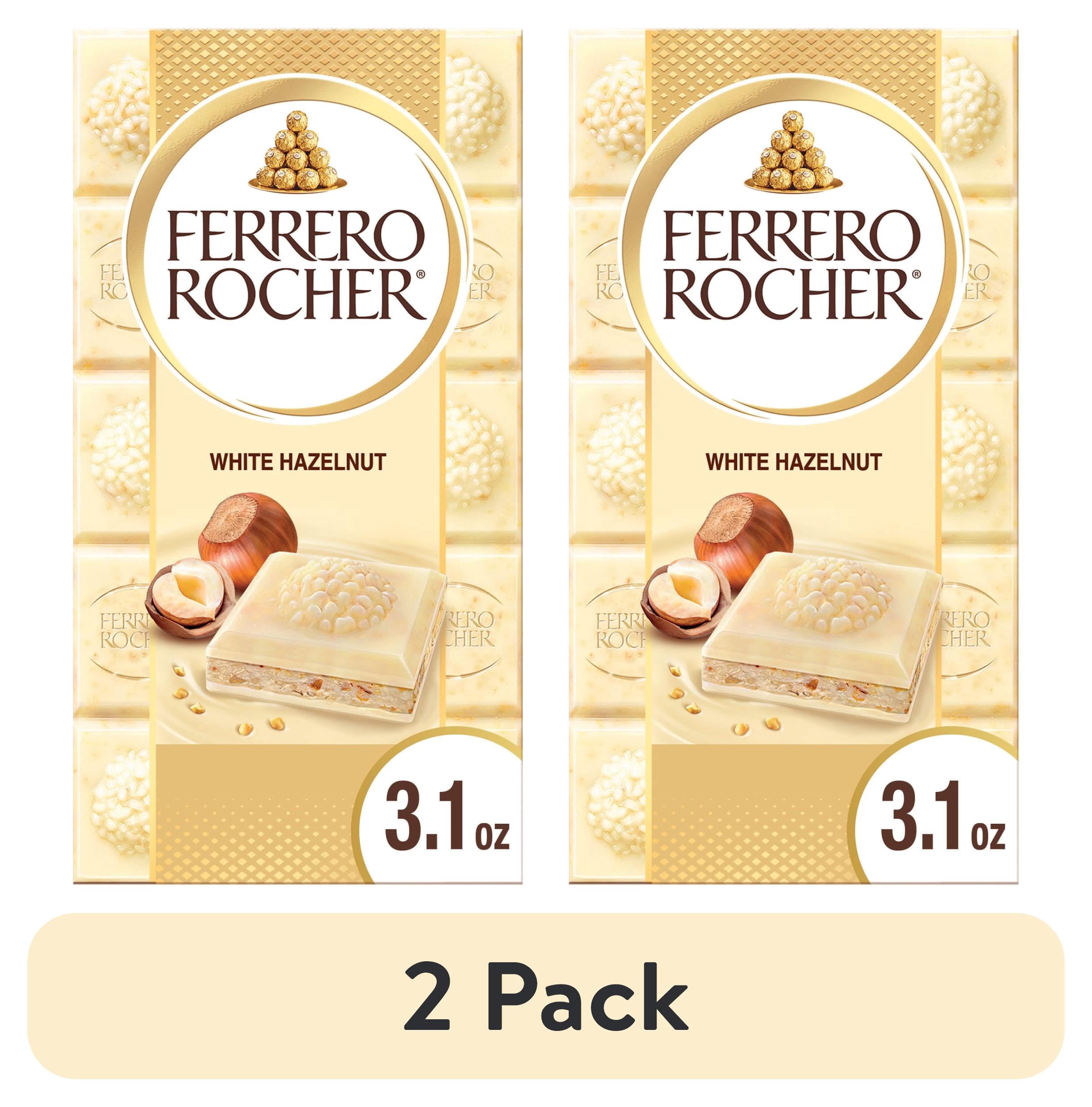 (2 pack) Ferrero Rocher Premium Chocolate Bar, White Chocolate Hazelnut ...
