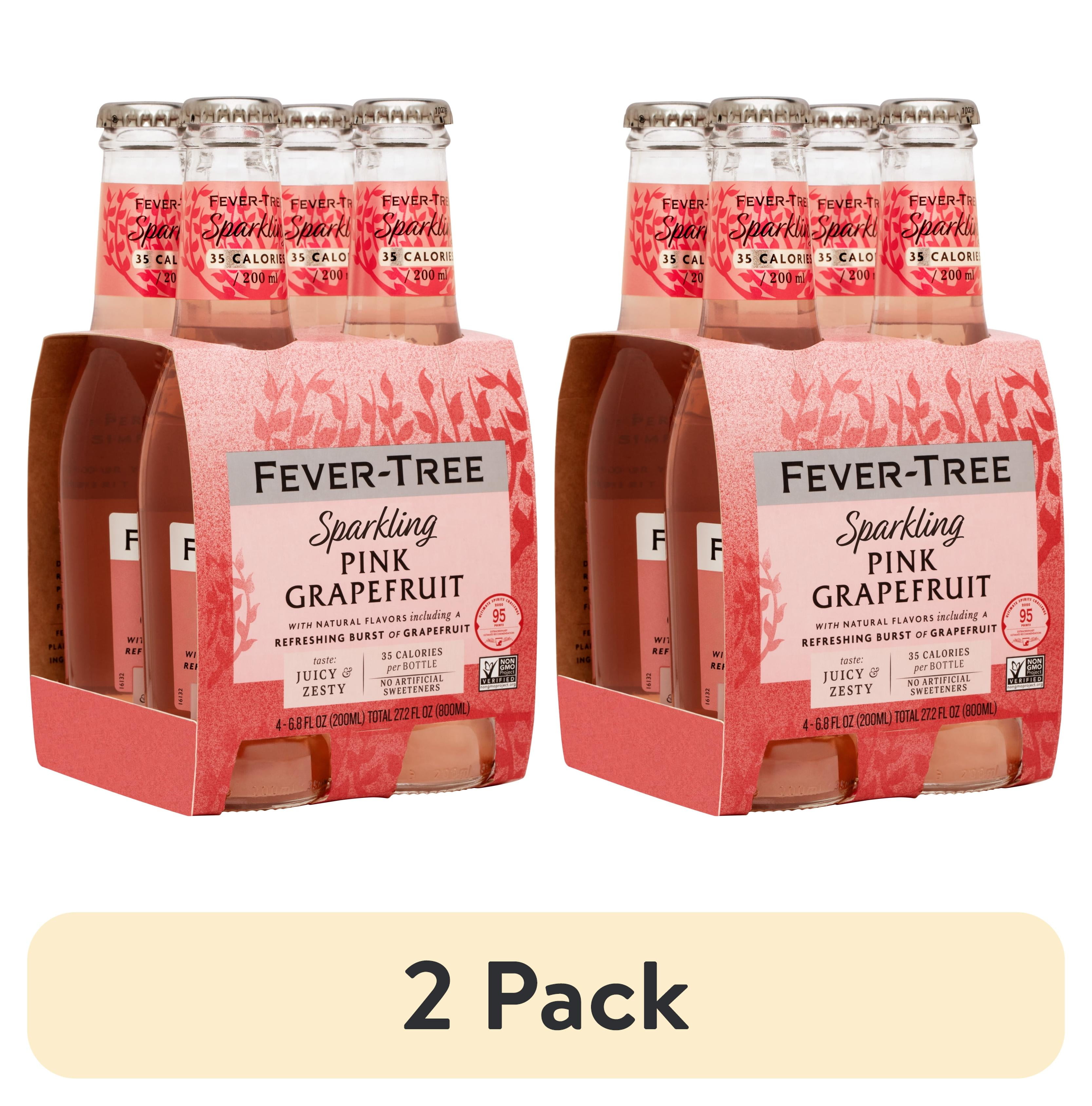 (2 pack) Fever-Tree Sparkling Pink Grapefruit , 4 pack, 200 ML Glass ...