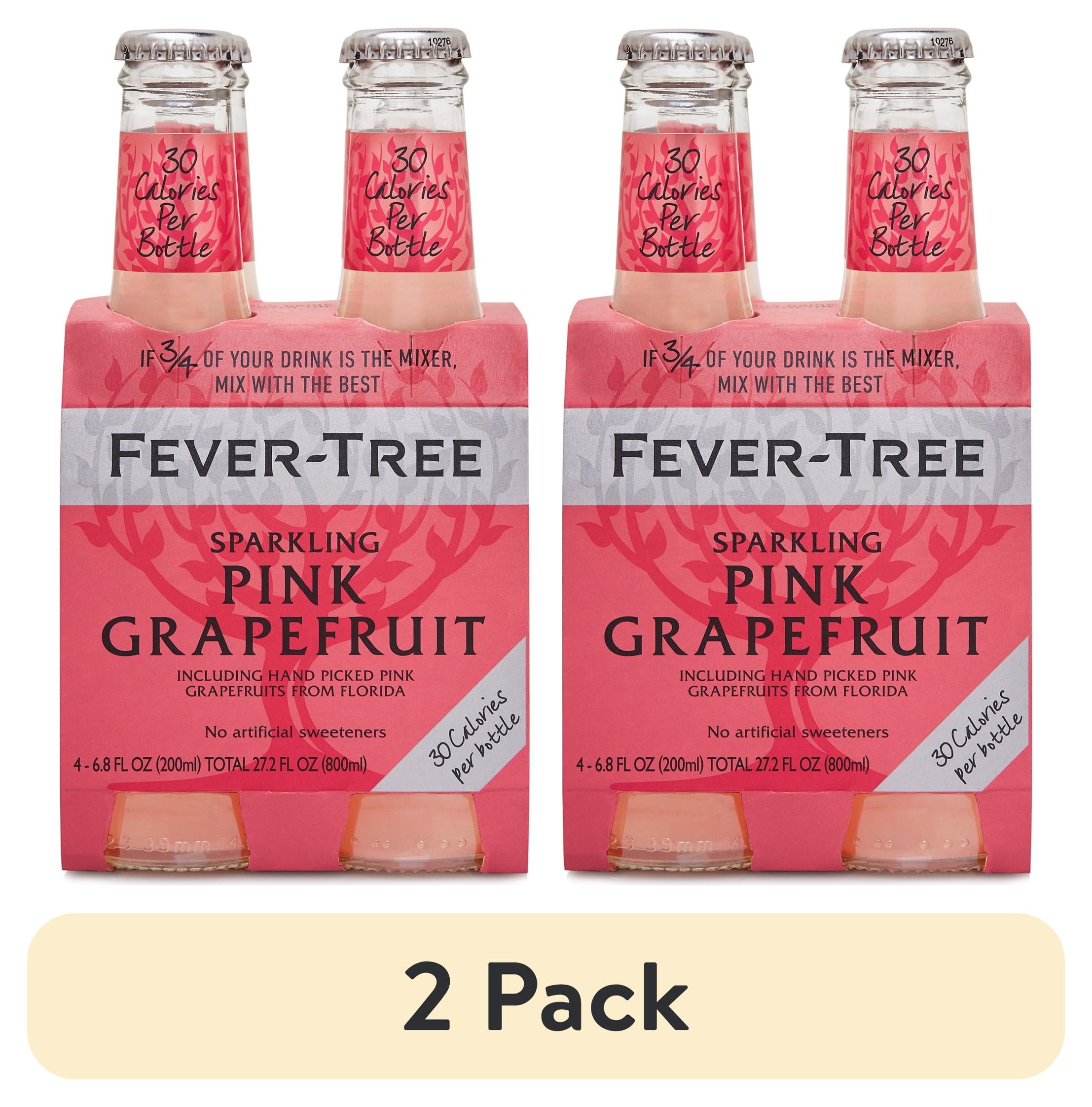 (2 pack) Fever-Tree Sparkling Pink Grapefruit Cocktail Mixers, 6.8 Fl Oz, 4 Count - Walmart.com