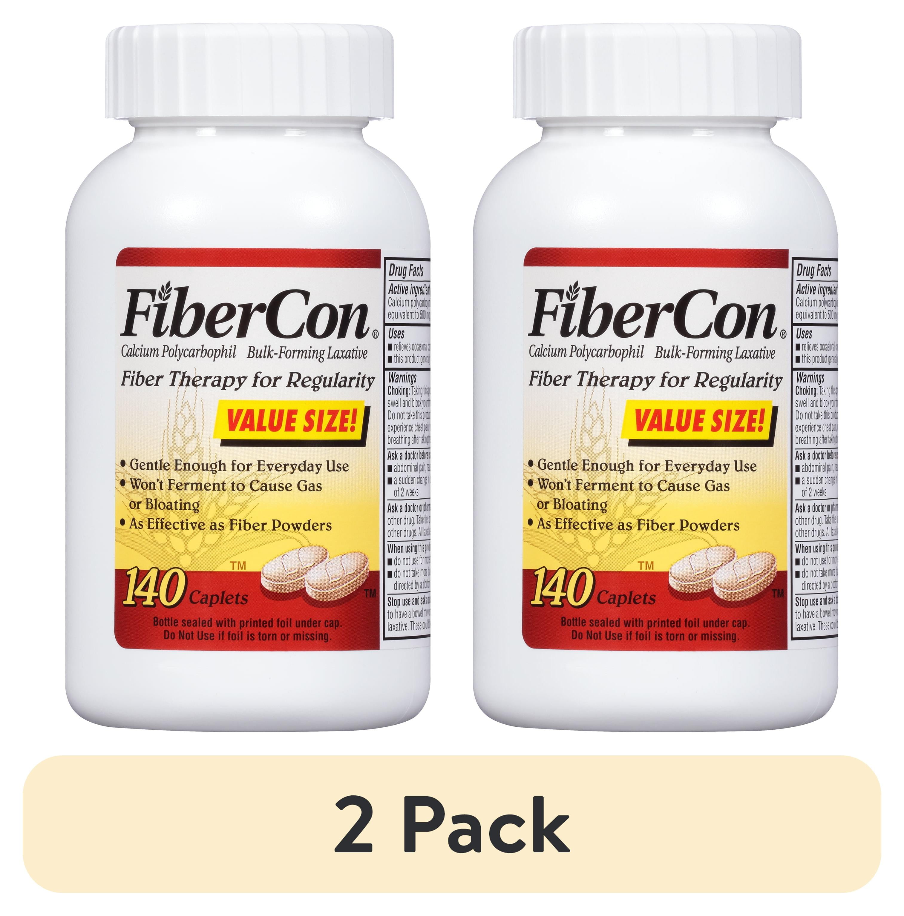 (2 pack) Fibercon Fiber Therapy for Regularity (Calcium Polycarbophil ...