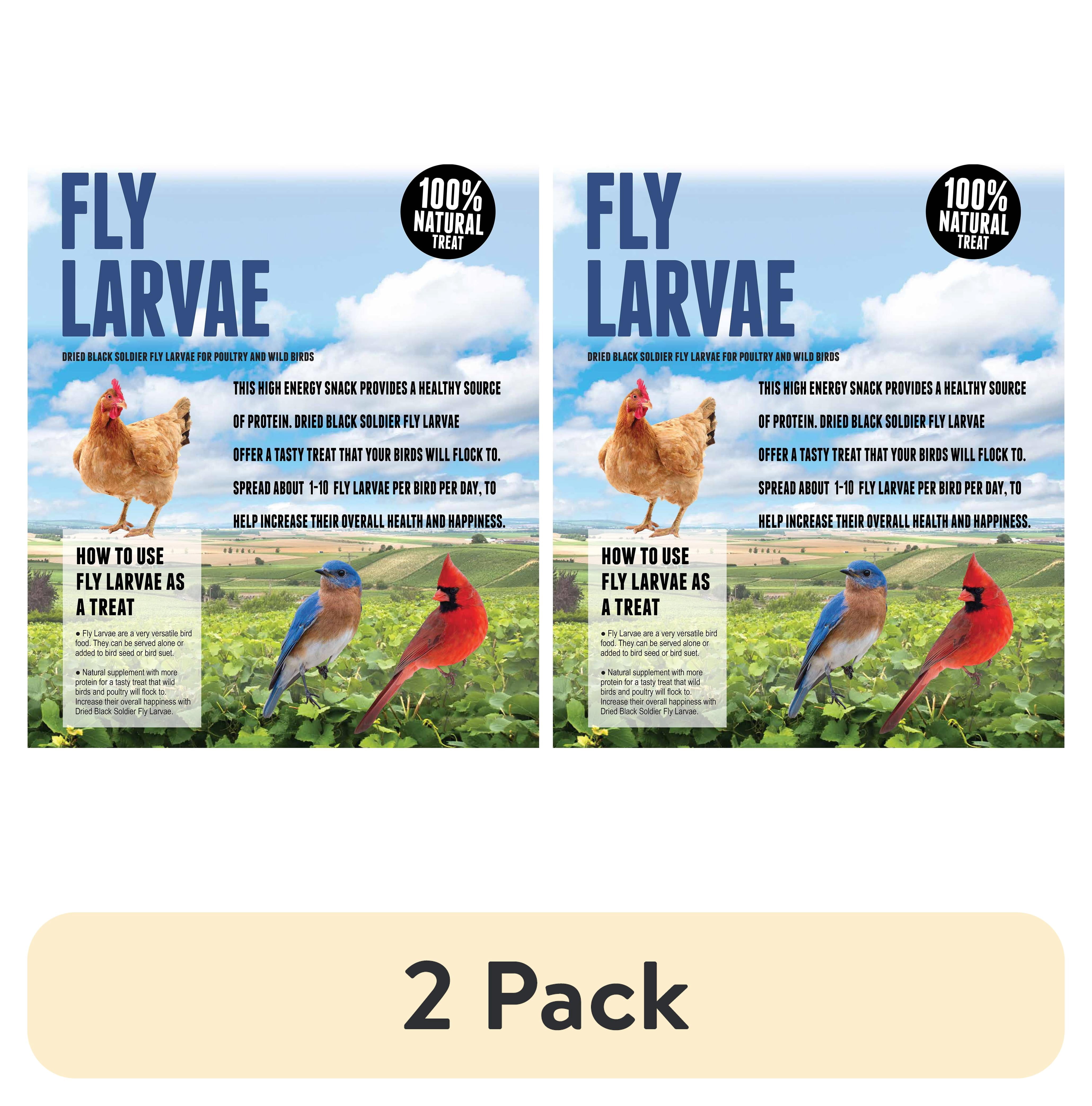 (2 pack) Fickle Fowl 5 lbs Bag Fly Larvae for Chickens, Wild Birds ...
