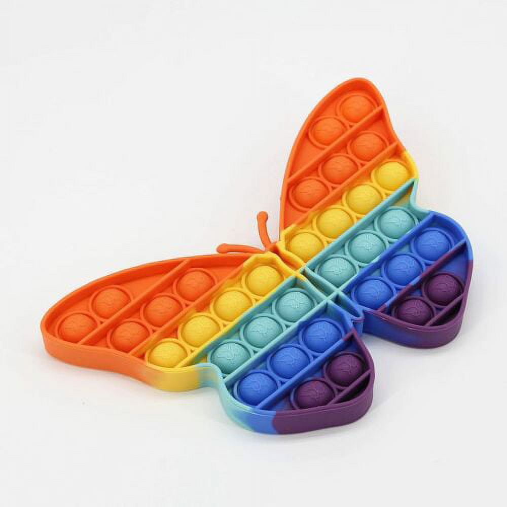 2 pack Fidget Toy Push Bubble Pop Sensory Stress Relief Kids Silicone ...