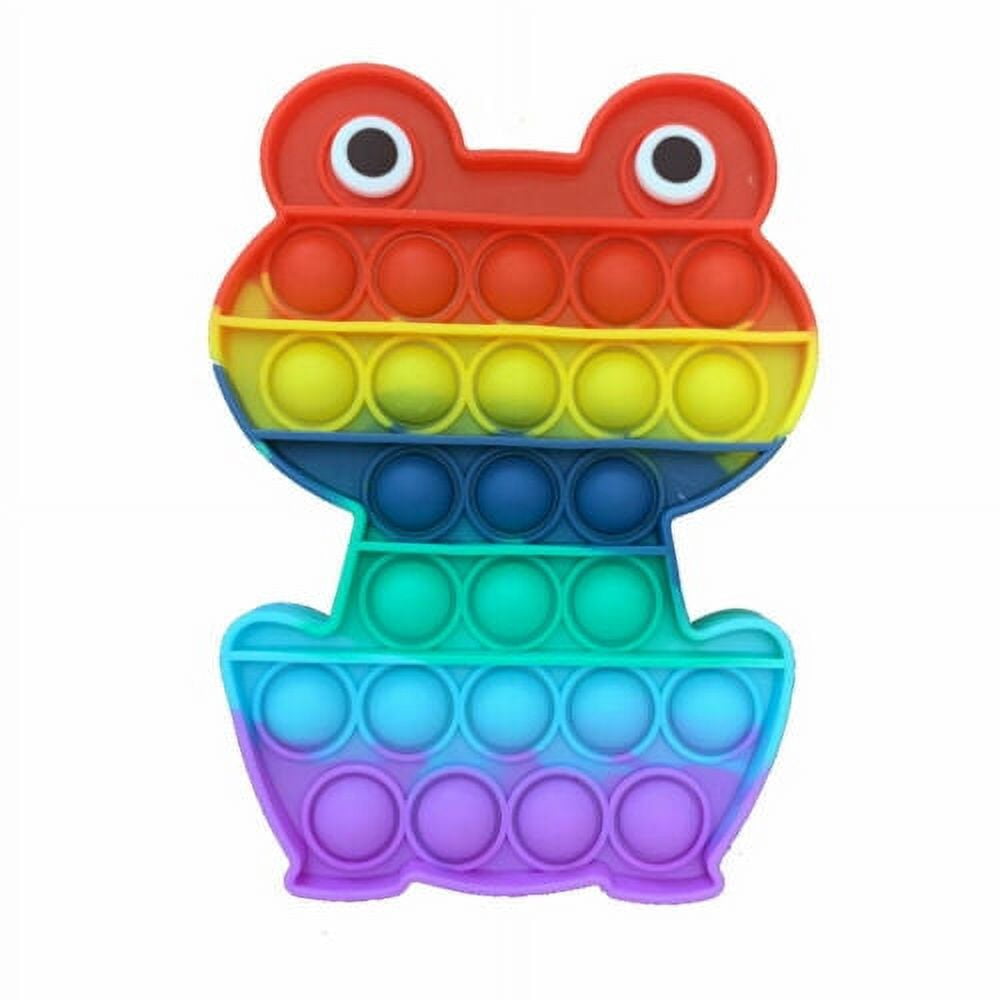 2 pack Fidget Toy Push Bubble Pop Sensory Stress Relief Kids Silicone ...