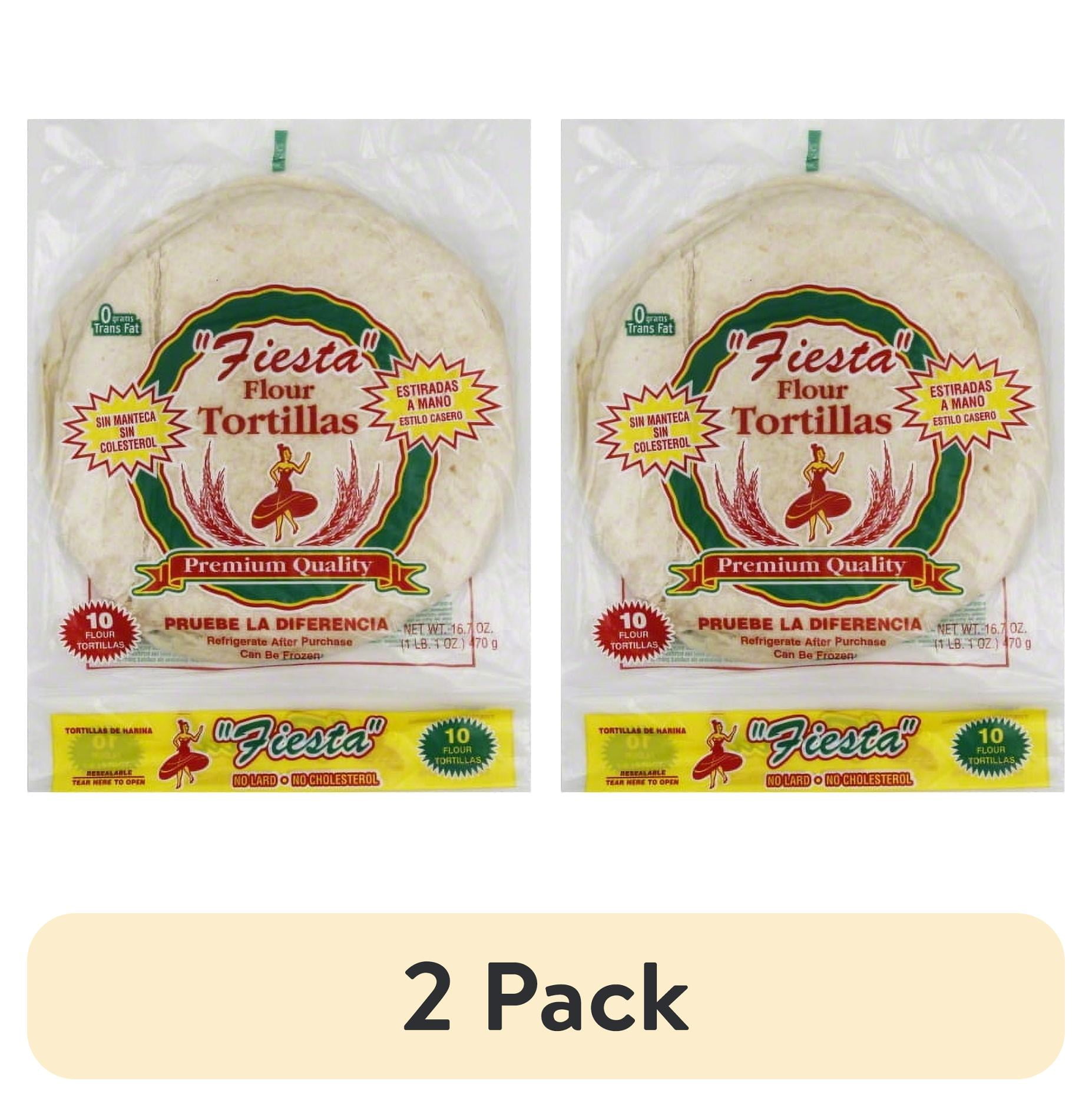 (2 pack) Fiesta Flour Tortilla 8" No Lard - Walmart.com