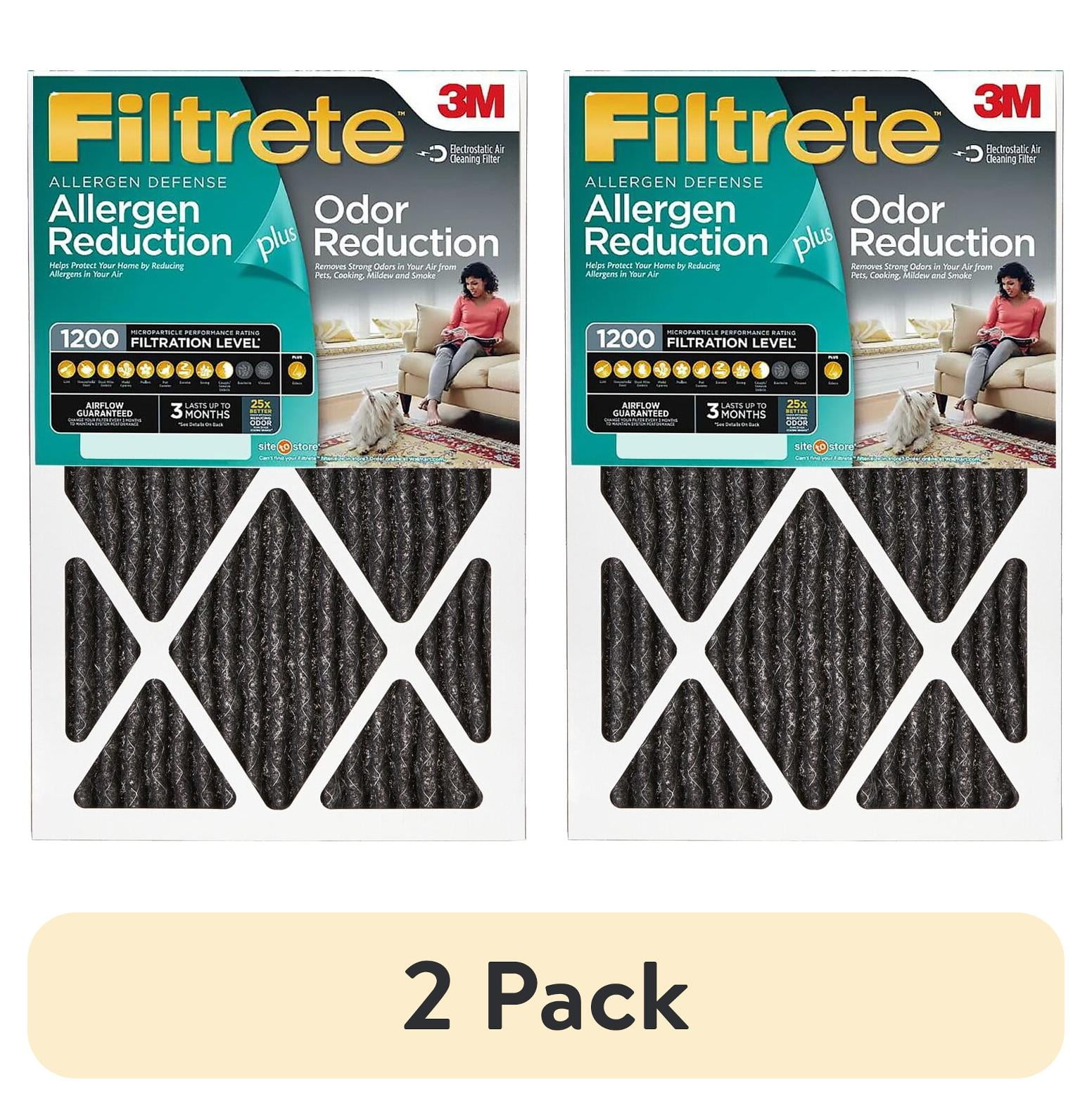 (2 pack) Filtrete 14x18x1 Air Filter, MPR 1200 MERV 11, Allergen Plus ...