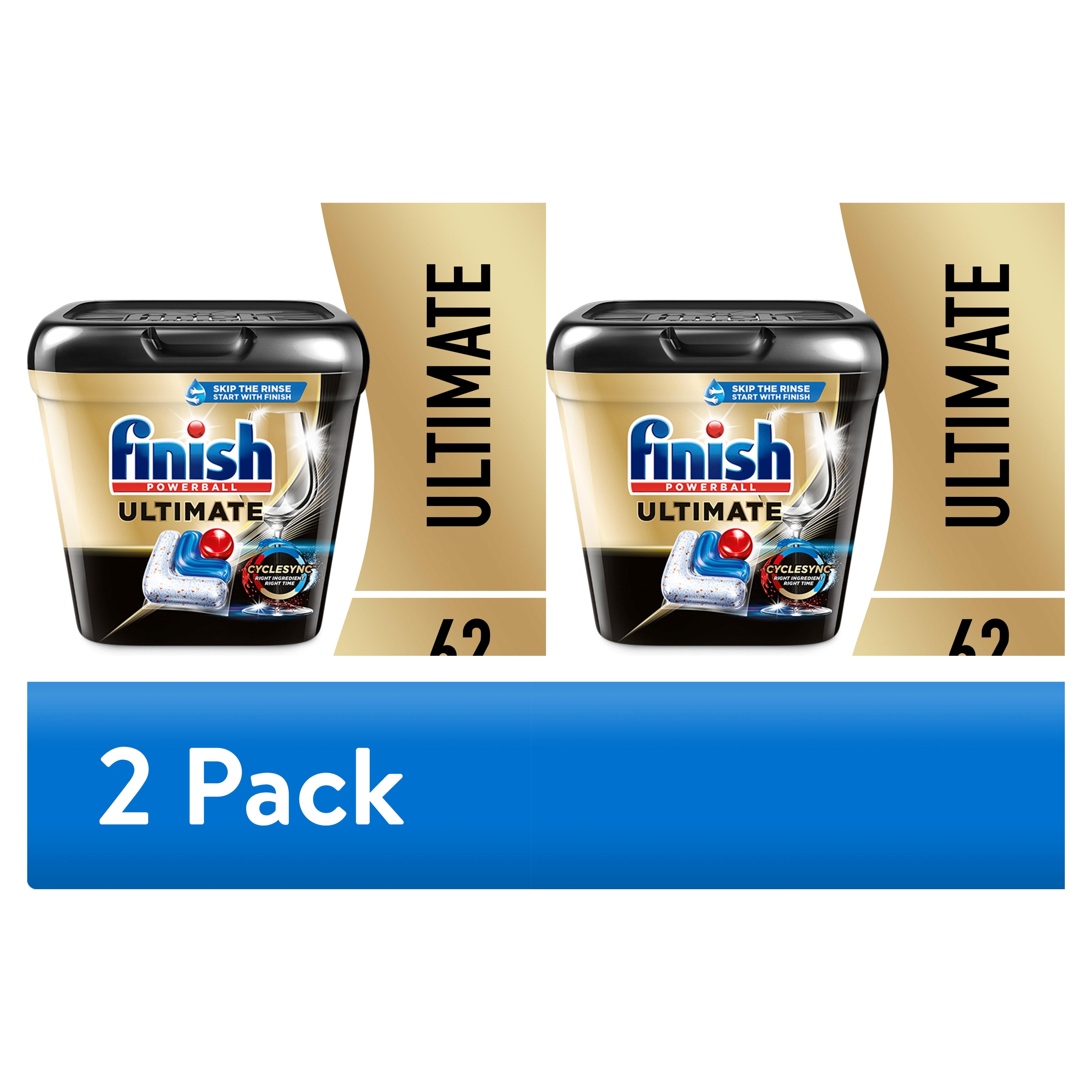 (2 pack) Finish Ultimate Dishwasher Pods, No Pre-Rinse Dishwasher ...