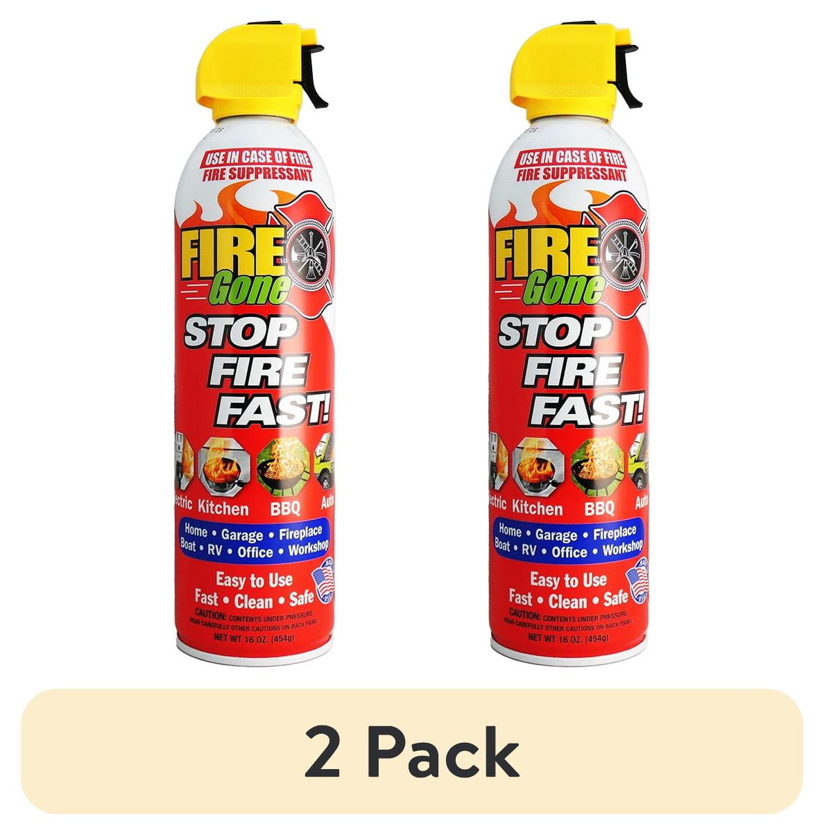 (2 pack) Fire Gone 16 oz Fire Extinguishing Spray - Aerosol Can -FFF ...