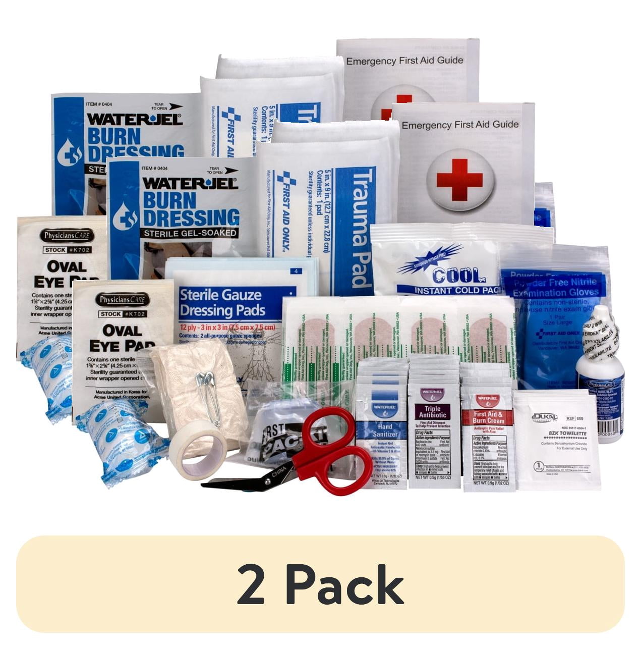 (2 pack) First Aid Only OSHA & ANSI 25 Person Refill Kit, 89 Piece ...