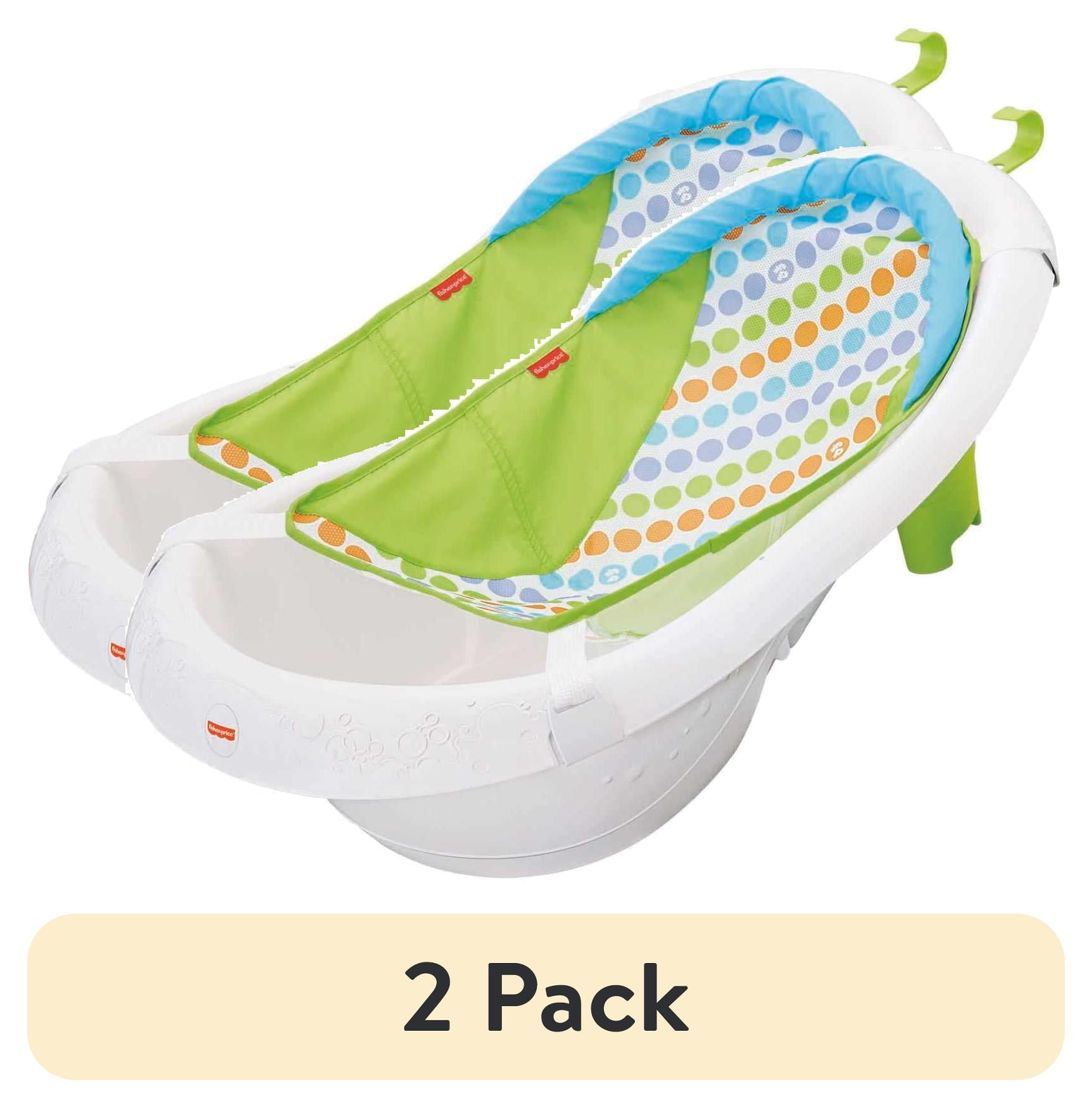 (2 pack) Fisher-Price Baby Bath Tub, 4-in-1 Newborn to Toddler Tub with ...