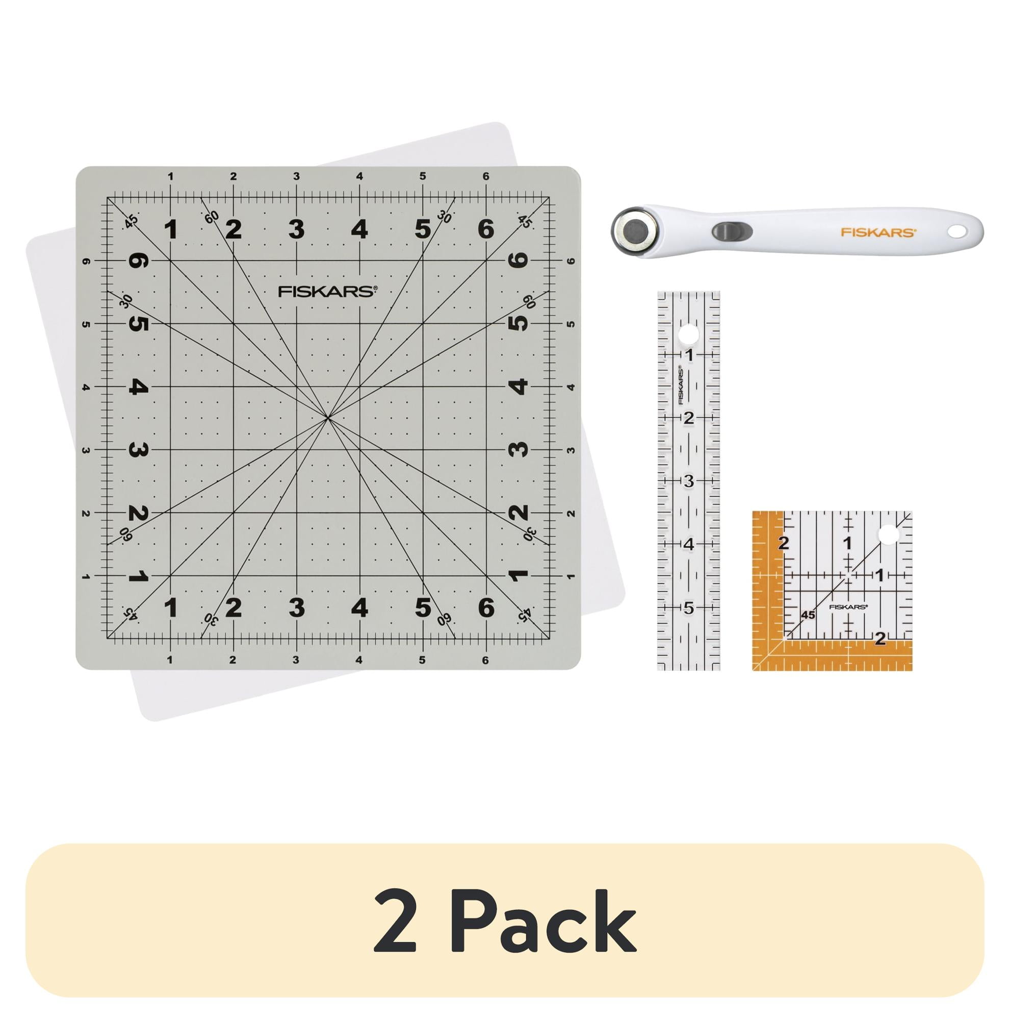 (2 pack) Fiskars Rotating Mat & Trim Set 8"X8" - Walmart.com