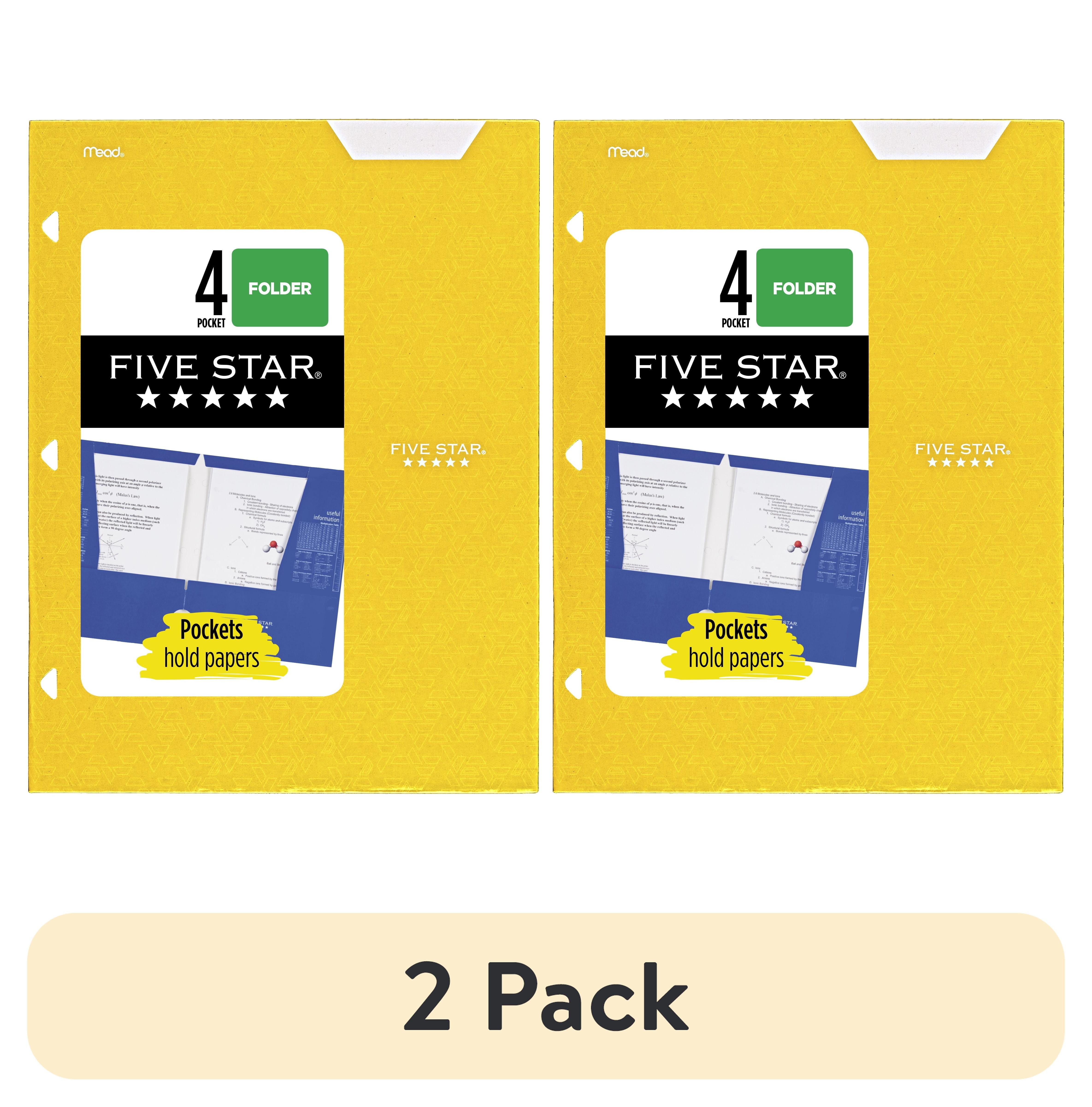 (2 pack) Five Star 4-Pocket Paper Folder, Harvest Yellow (331060E-WMT22 ...
