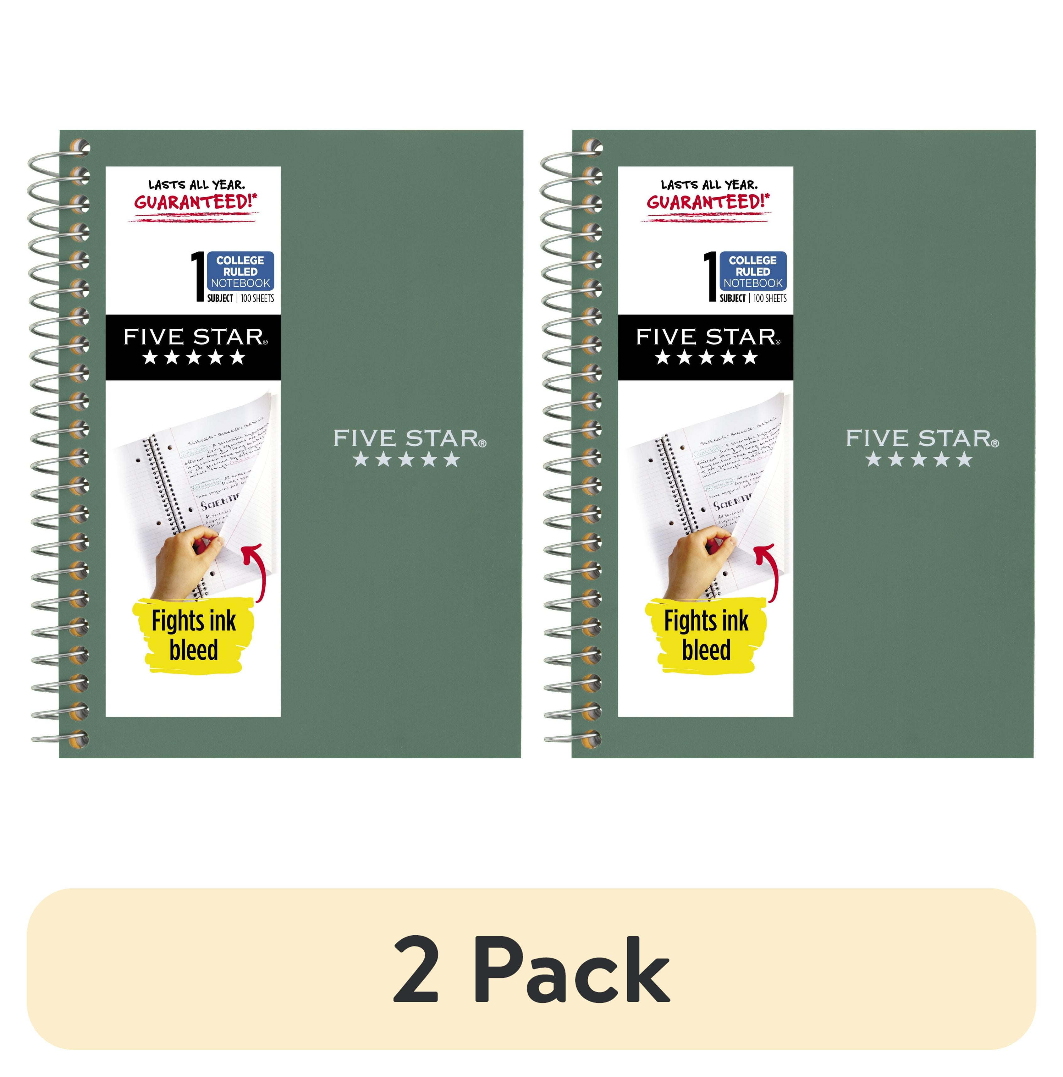 (2 pack) Five Star Personal Spiral Notebook, College Ruled, 7" x 4 3/8 ...