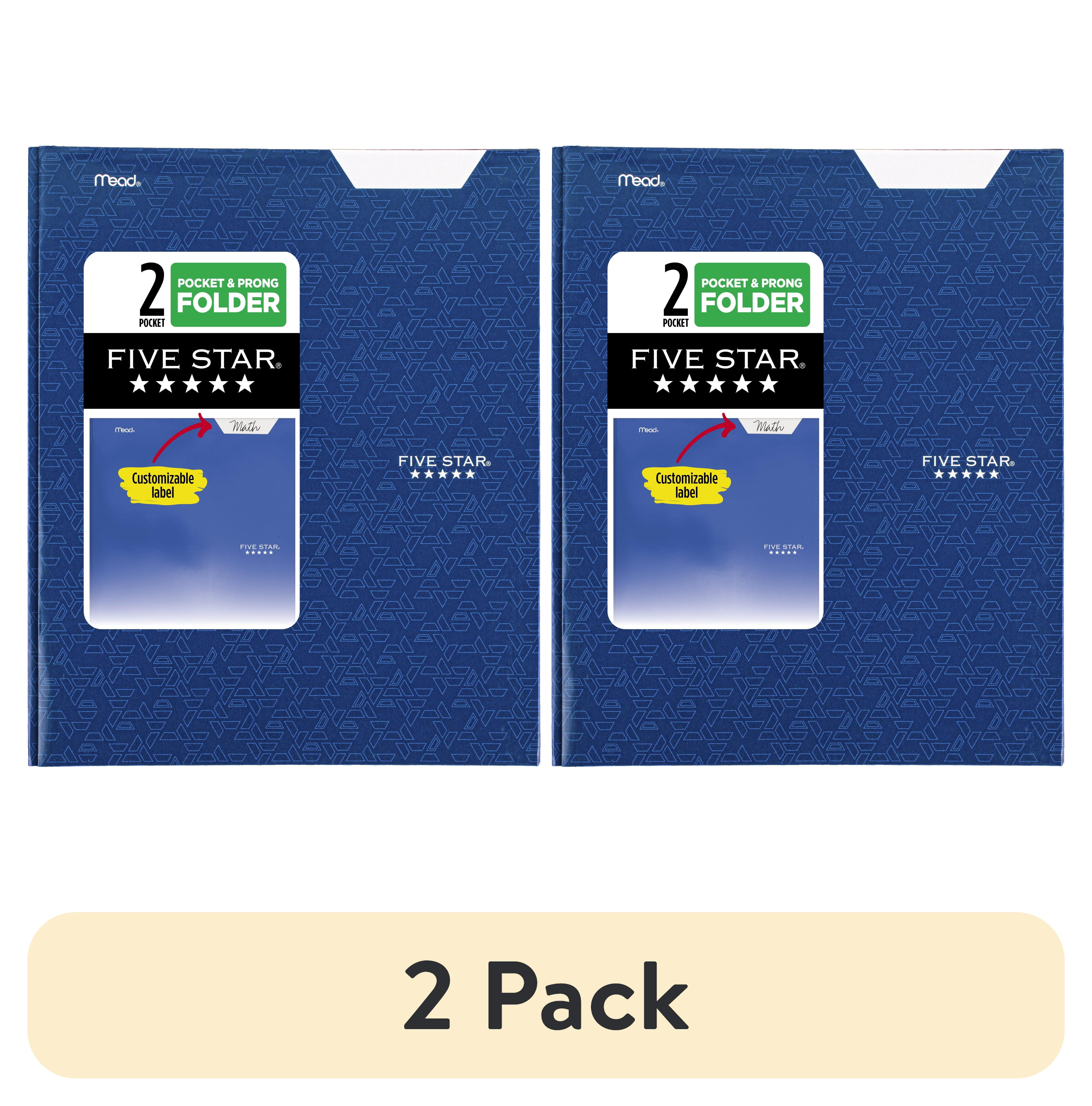 (2 pack) Five Star Pocket and Prong Paper Folder, Pacific Blue (340020E ...
