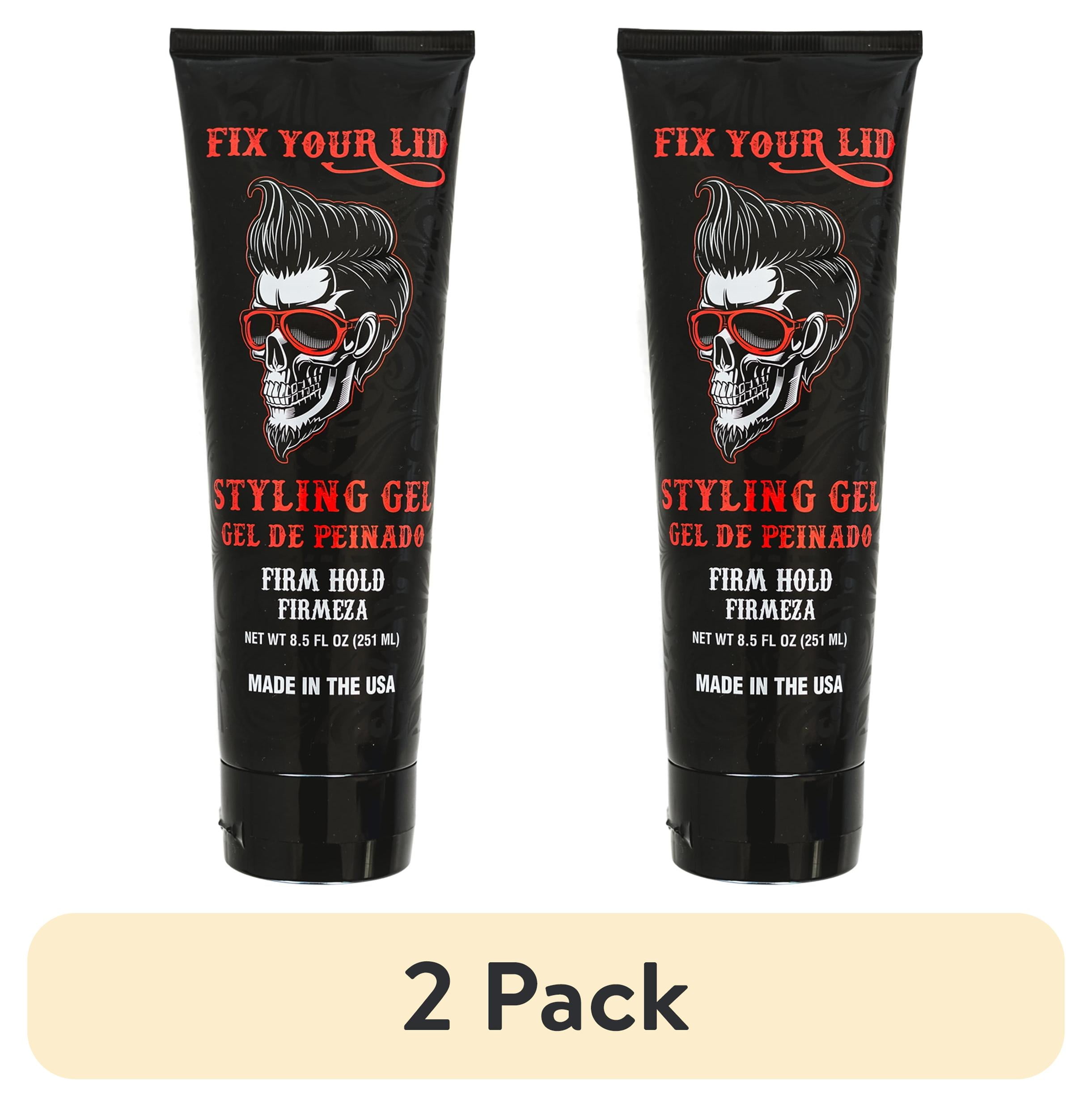 (2 pack) Fix Your Lid Firm Hold High Shine Hair Styling Gel, 8.5 fl oz ...
