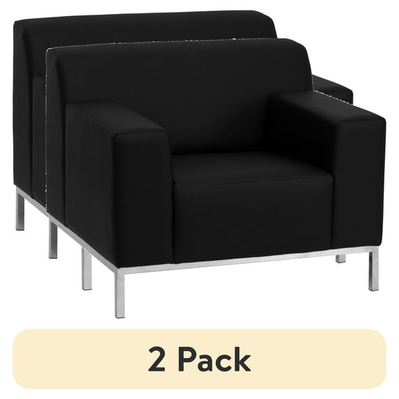 (2 pack) Flash Furniture HERCULES Definity Series Contemporary Black ...