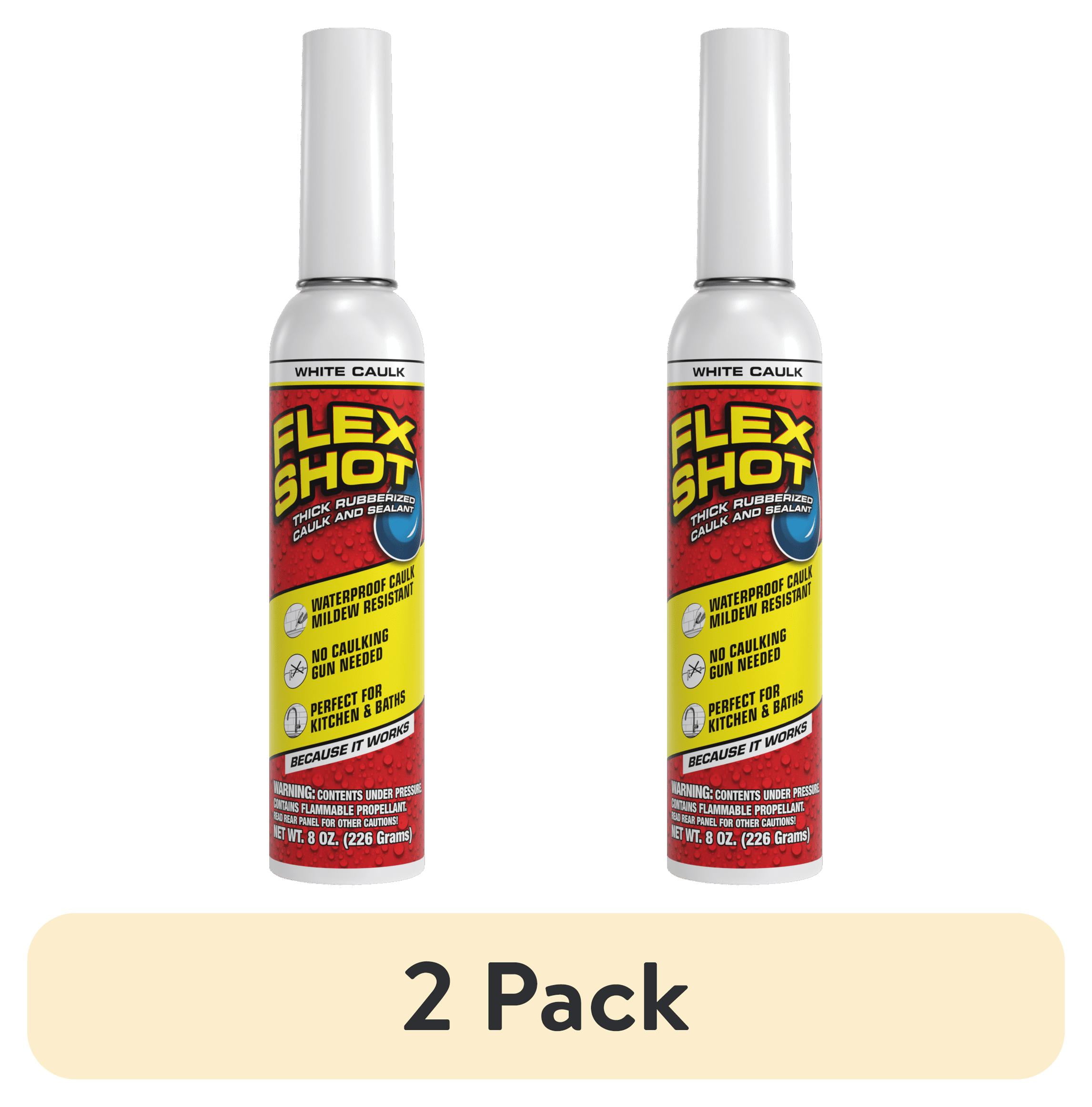 (2 pack) Flex Shot Adhesive Sealant, RV and Home Sealant - White, 8 oz ...