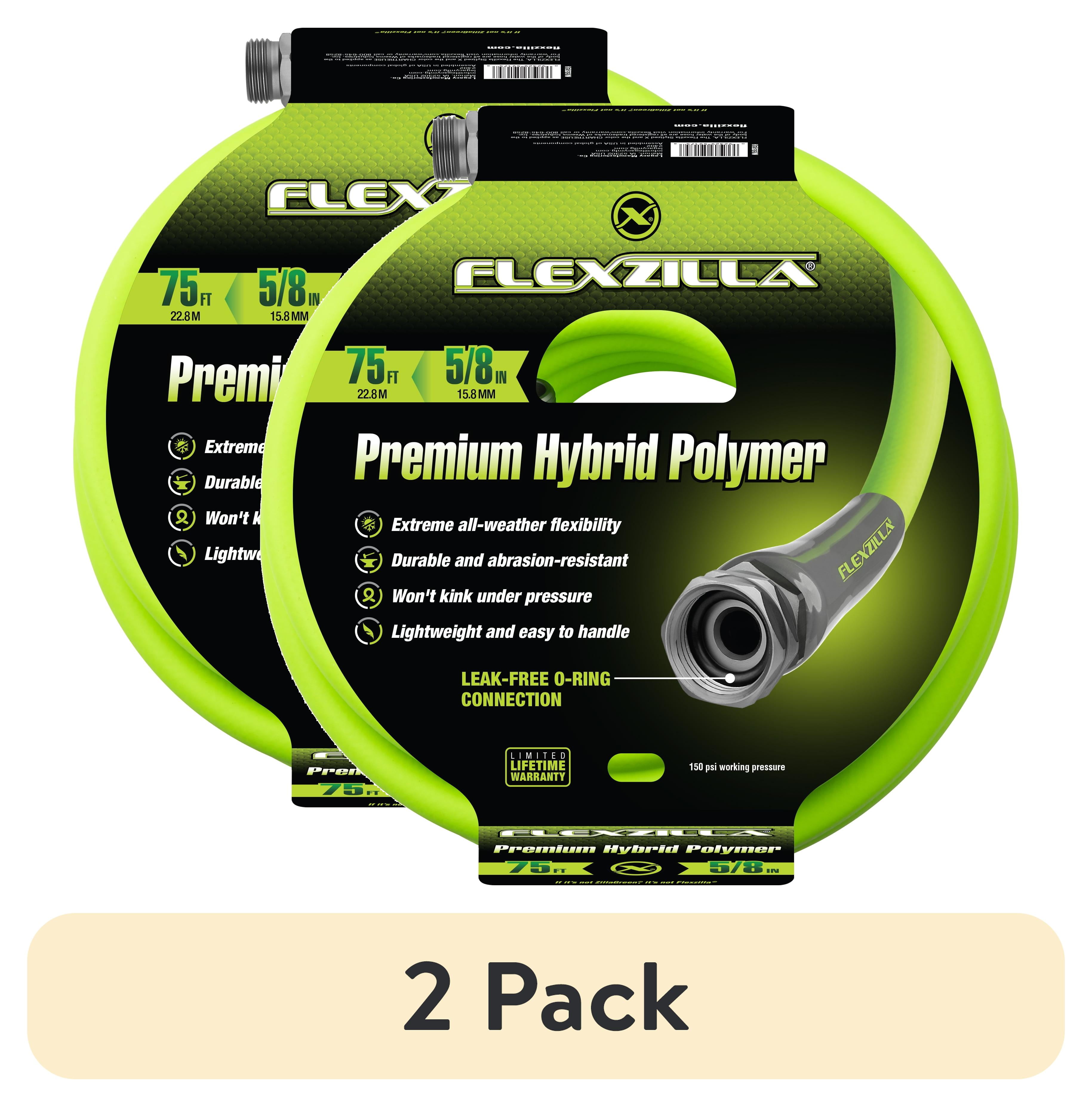 (2 pack) Flexzilla® Premium Grade Garden Hose, 5/8 in. x 75ft., Hybrid ...