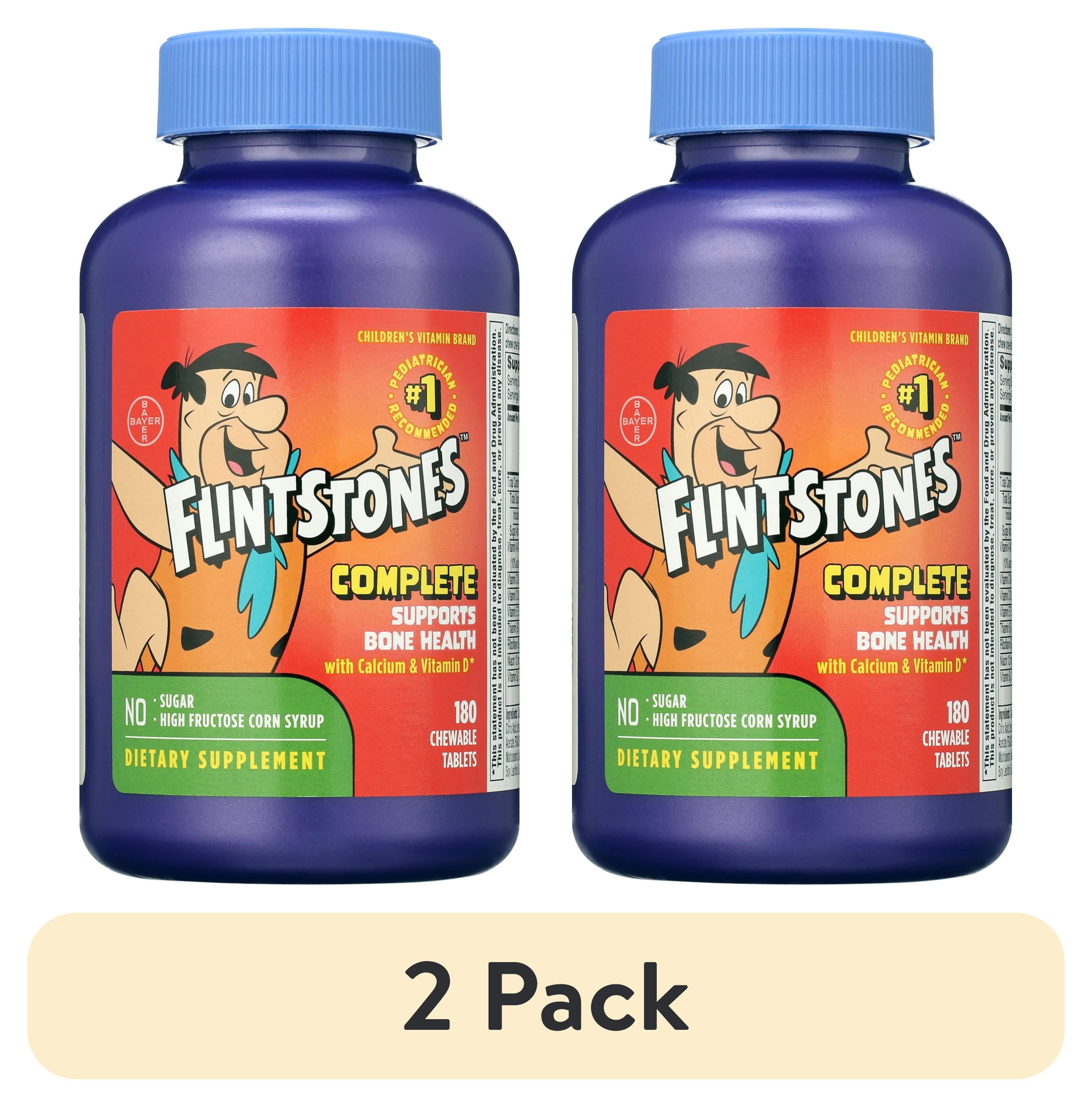 (2 pack) FLINTSTONES Complete Chewable Tablets 180ct. - Walmart.com